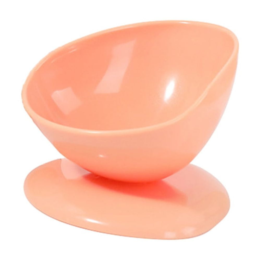 Pet Cat Large Caliber Anti-knock Teacup Neck Guard Tilt Bowl Pink ...