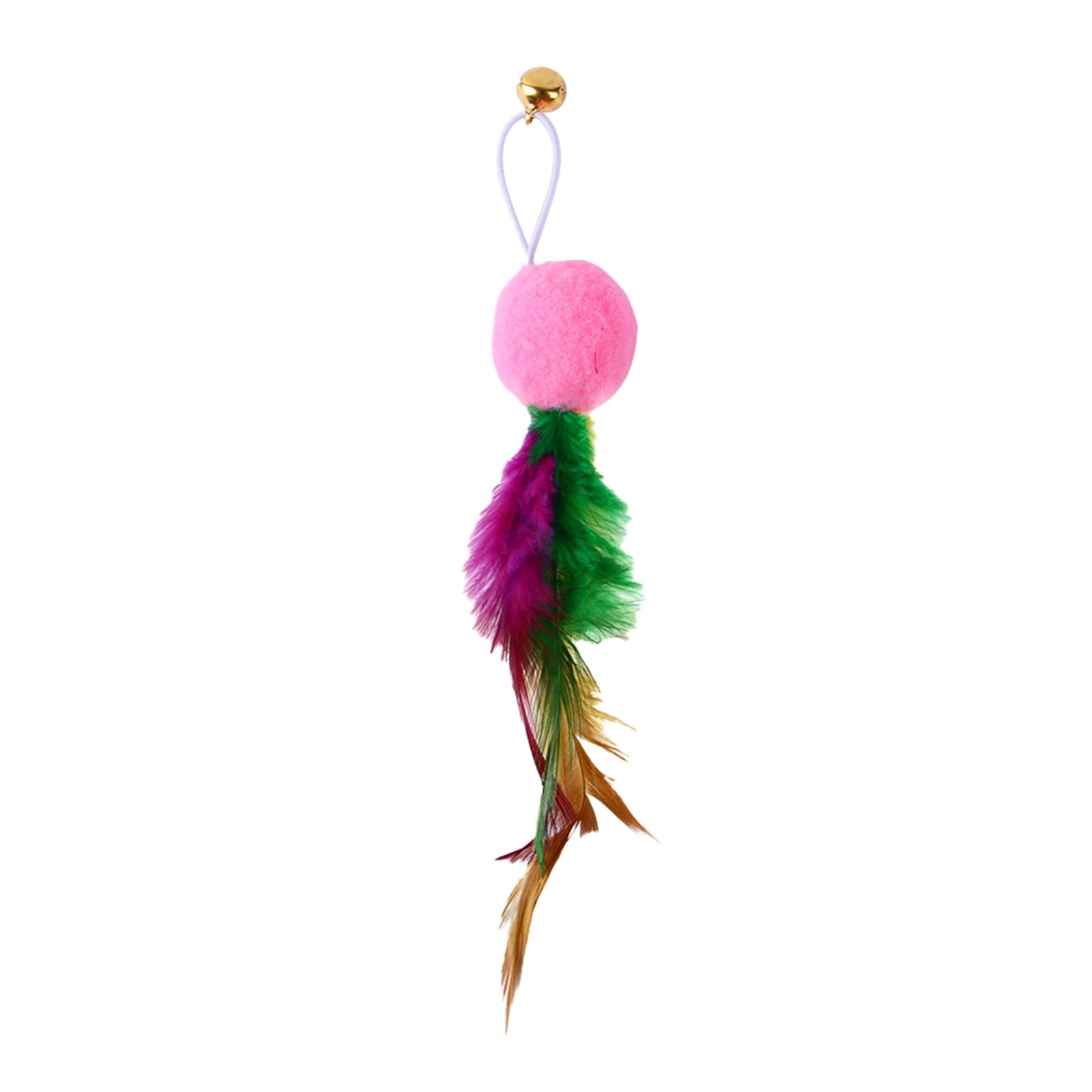 Pet Cat Toys Cat Teaser Sticks Feather Replacement Head Bags Long Dog ...