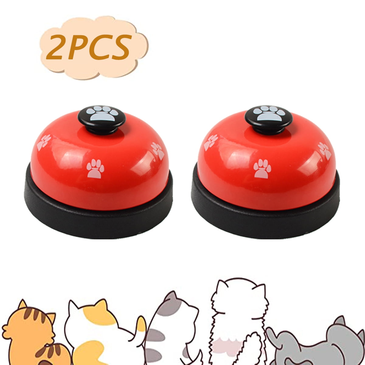 Pet Cats Dogs Training Bells, 2 Pack Metal Bell Dog Training Potty and ...
