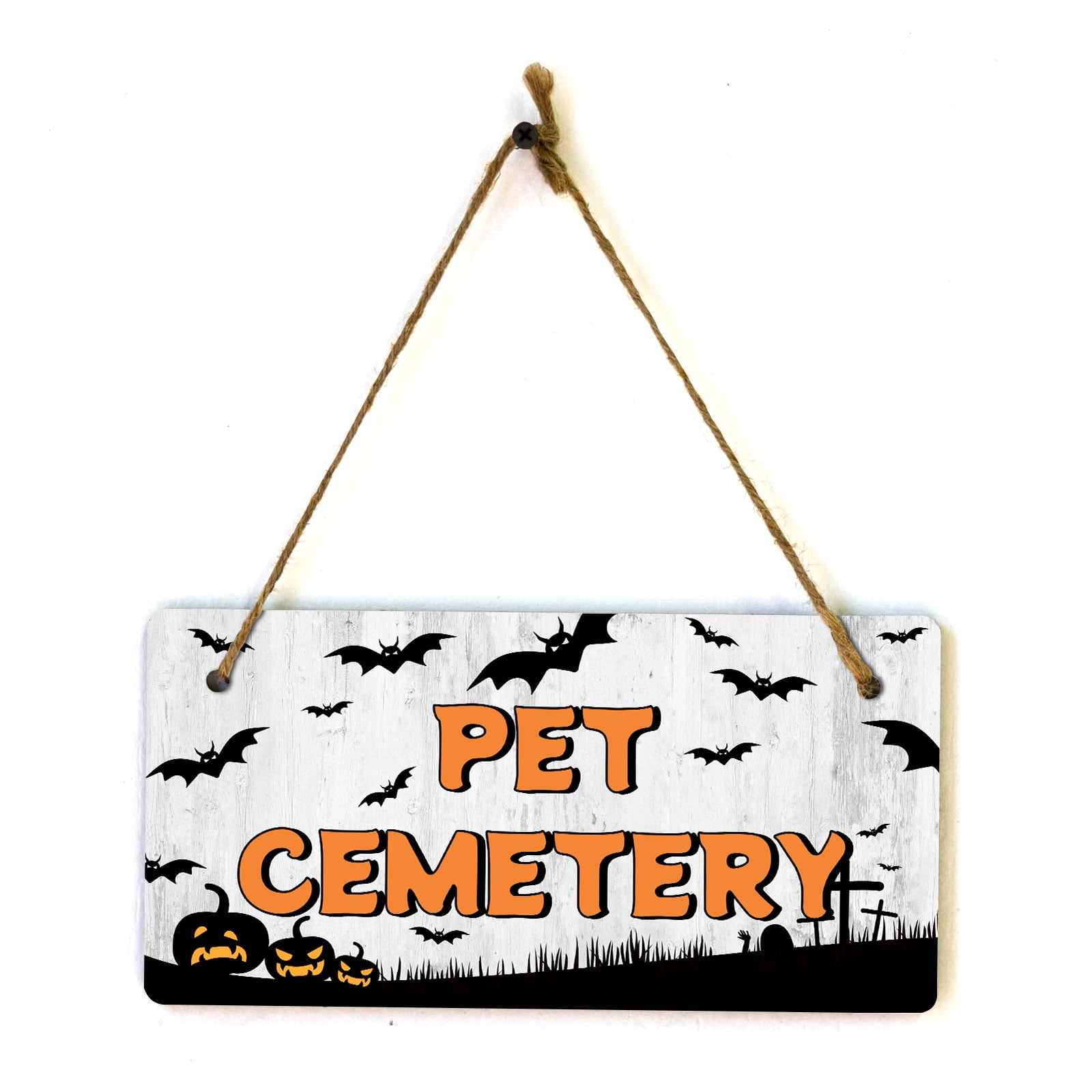 Pet Cemetery 5x10 Hanging Plus Wall or Door Sign | Rustic Twined ...
