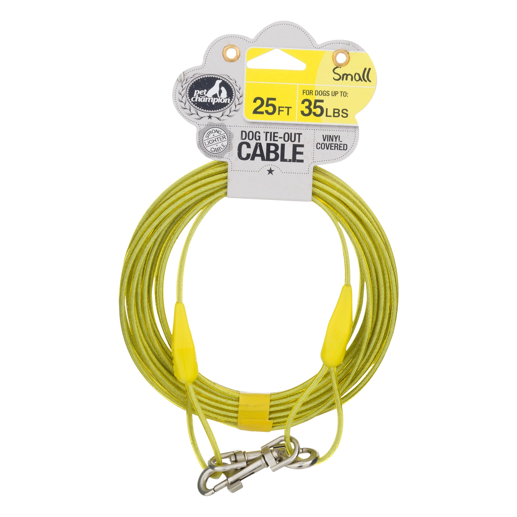 Pet Champion 25 ft Small Dog Tie-Out Cable - Walmart.com