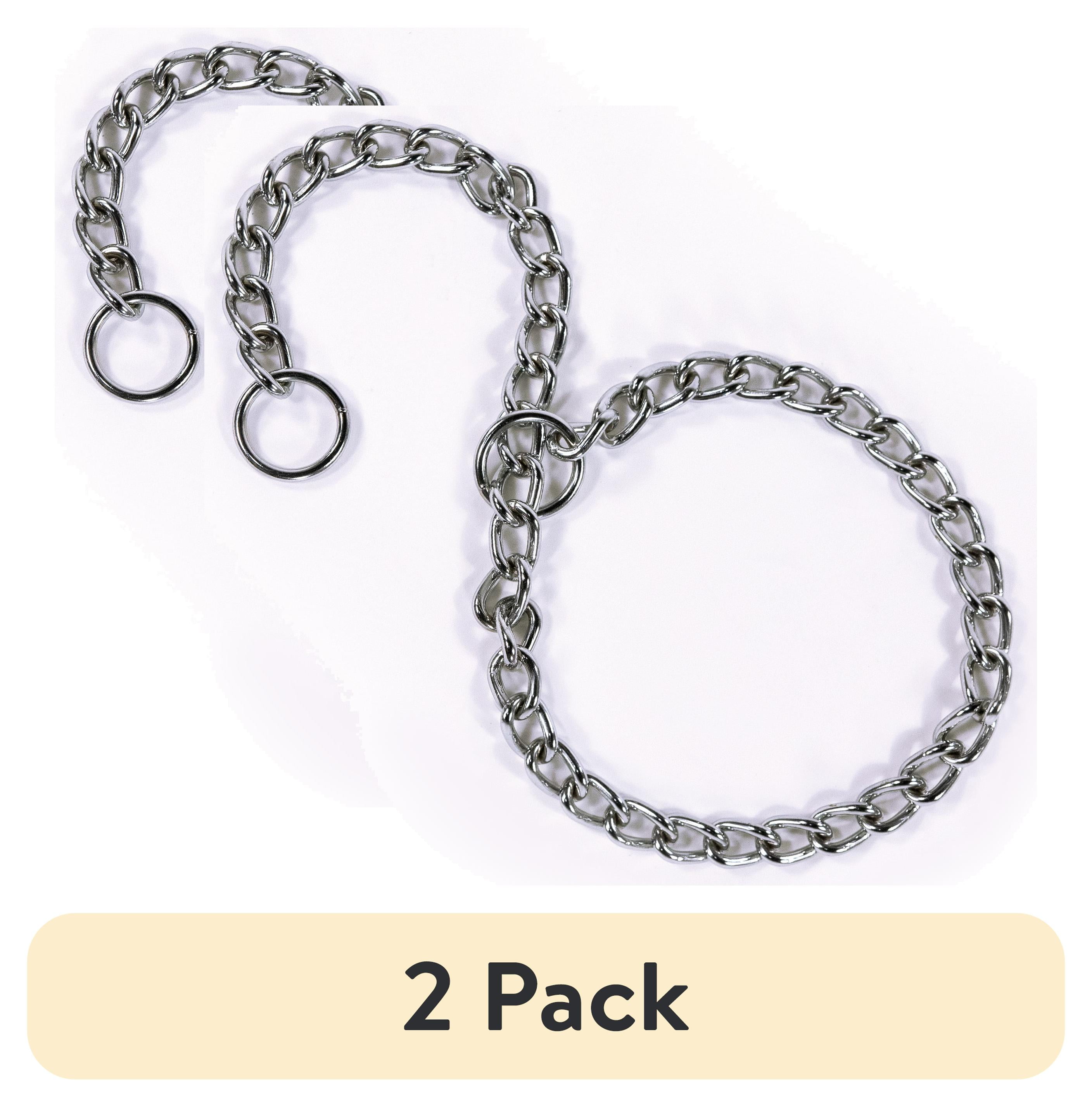 (2 pack) Pet Champion 4mm Choke Chain Collar x-large 22-28 in, 1.0 CT ...
