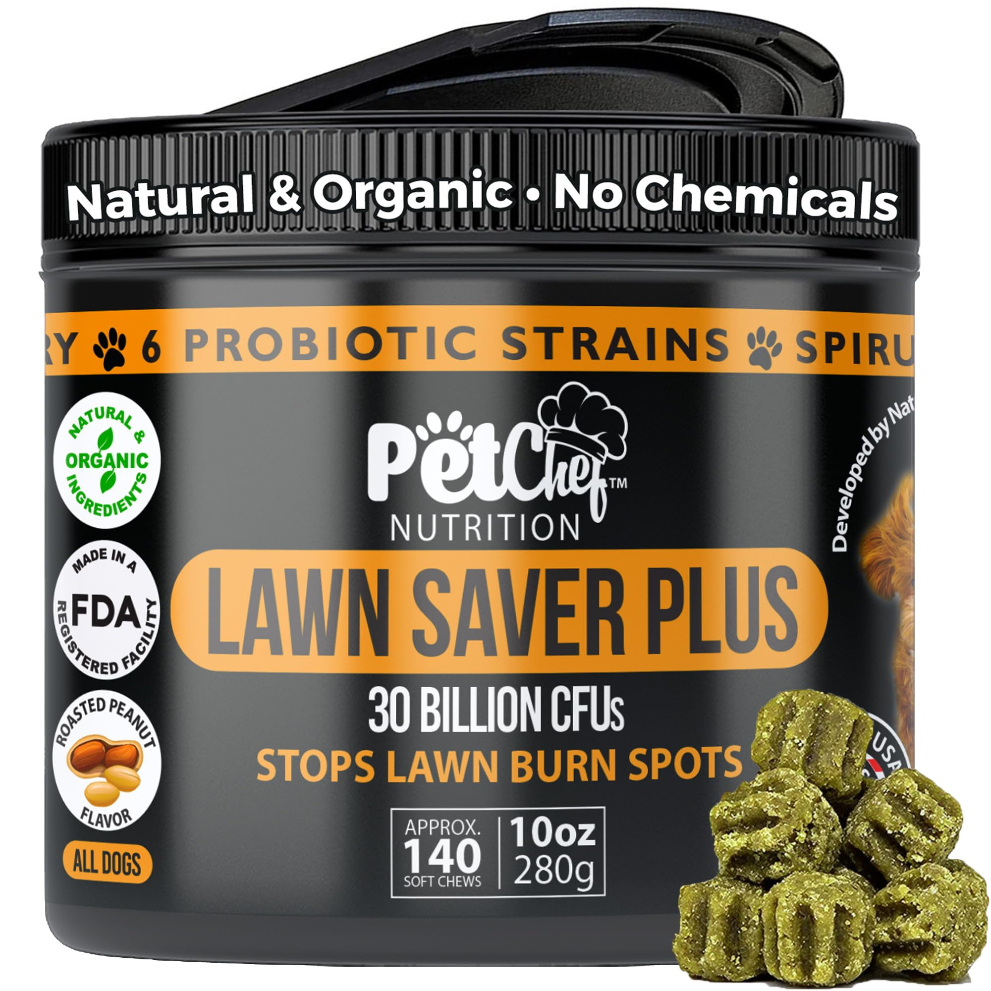 Pet Chef Lawn Saver DMF15 Dog Treats - Powerful Dog Urine Neutralizer ...