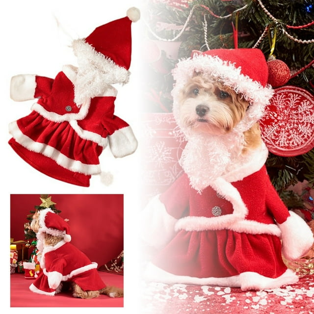 Pet Christmas Clothes Dogs Christmas Transform Classic Christmas Party ...