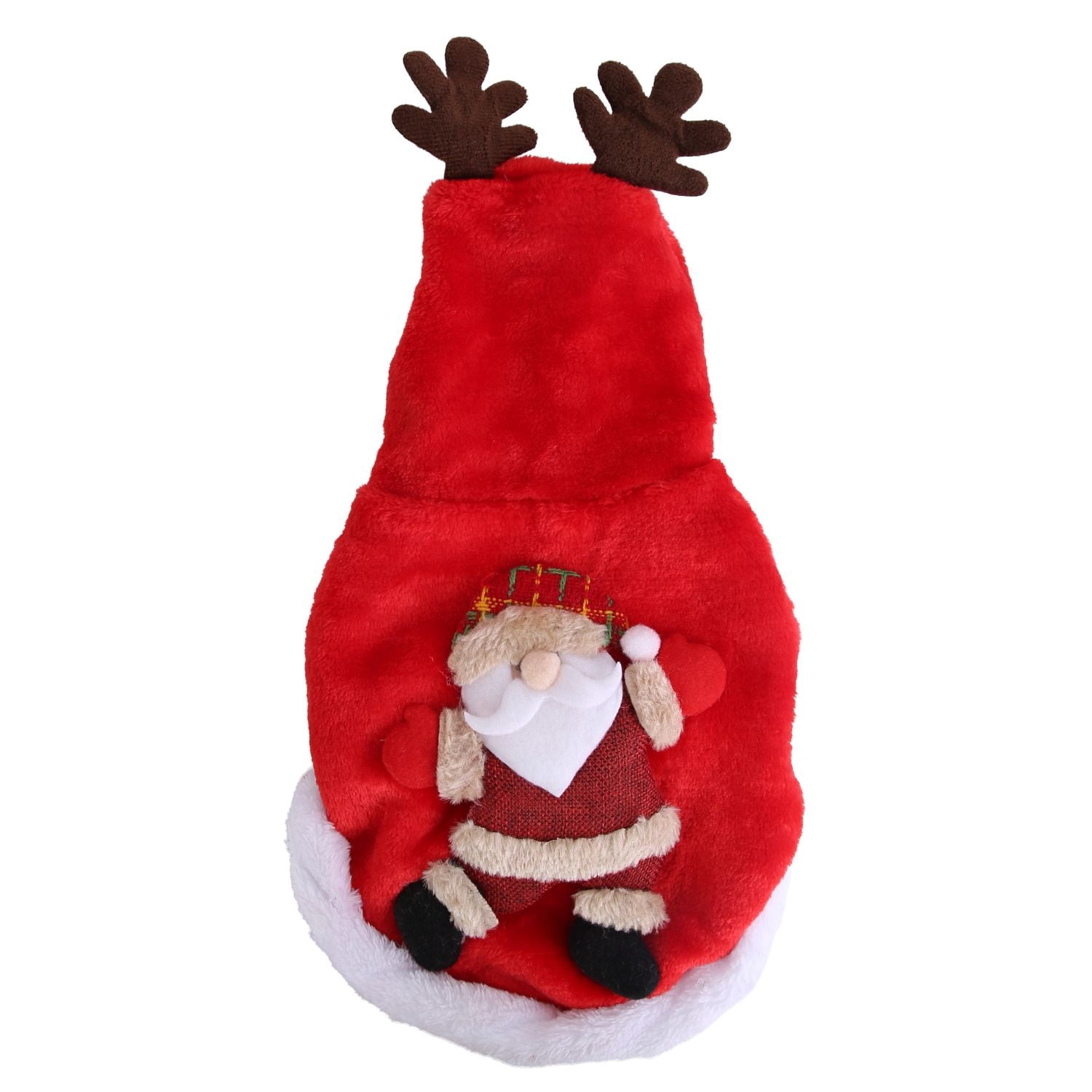Pet Christmas Clothes Santa Claus Reindeer Antlers Costume Winter ...