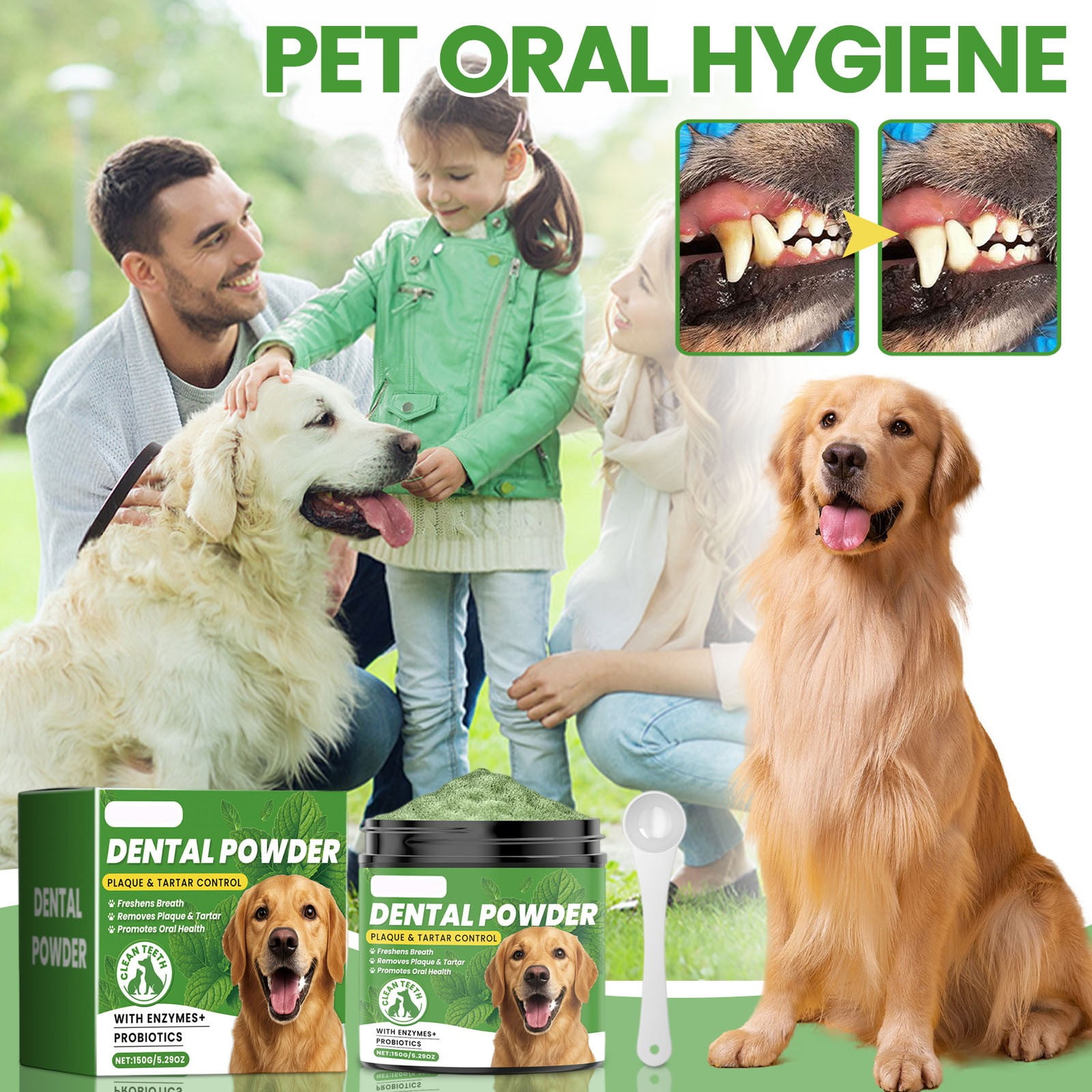 Pet Cleaning Powder Improves Tartar Yellowing Teeth and Freshens Breath ...