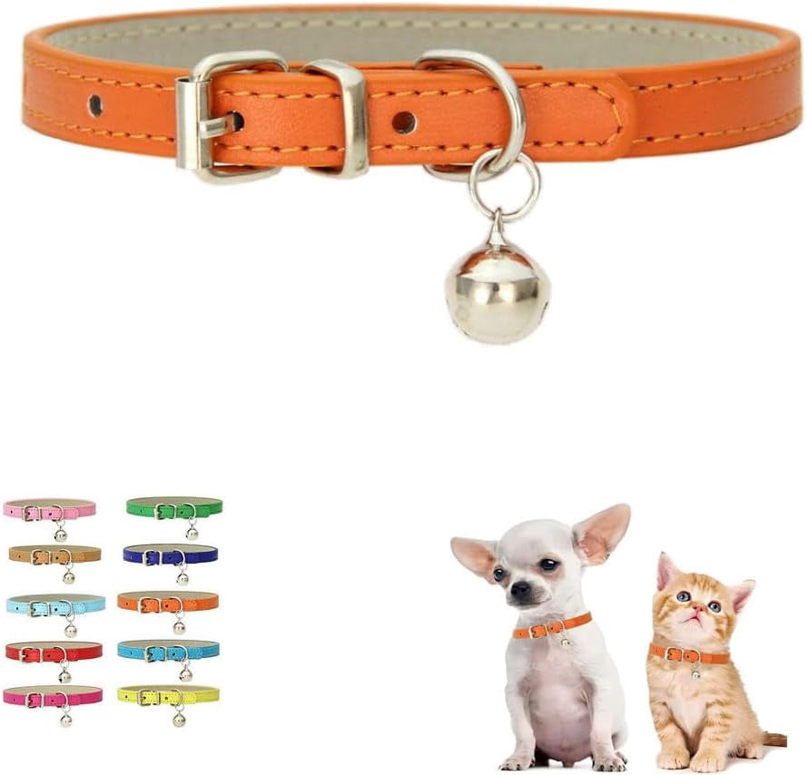 Pet Collar Bells, Small Puppy Collar Girl Small Dog Collar Bell Faux ...