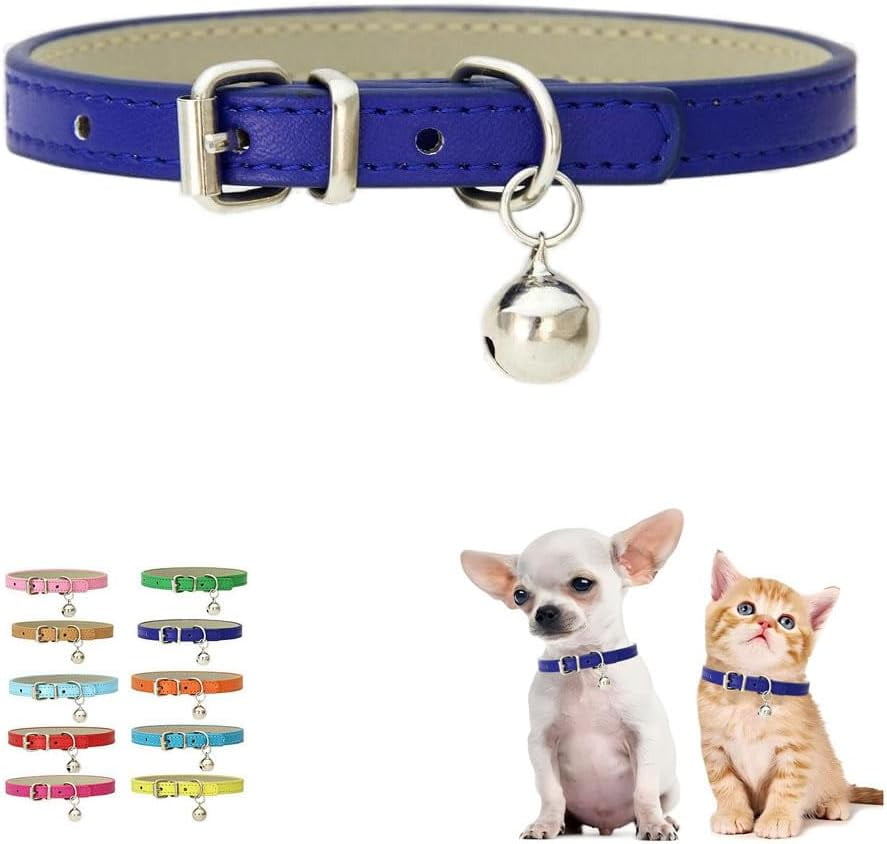 Pet Collar Bells, Small Puppy Collar Girl Small Dog Collar Bell Faux ...