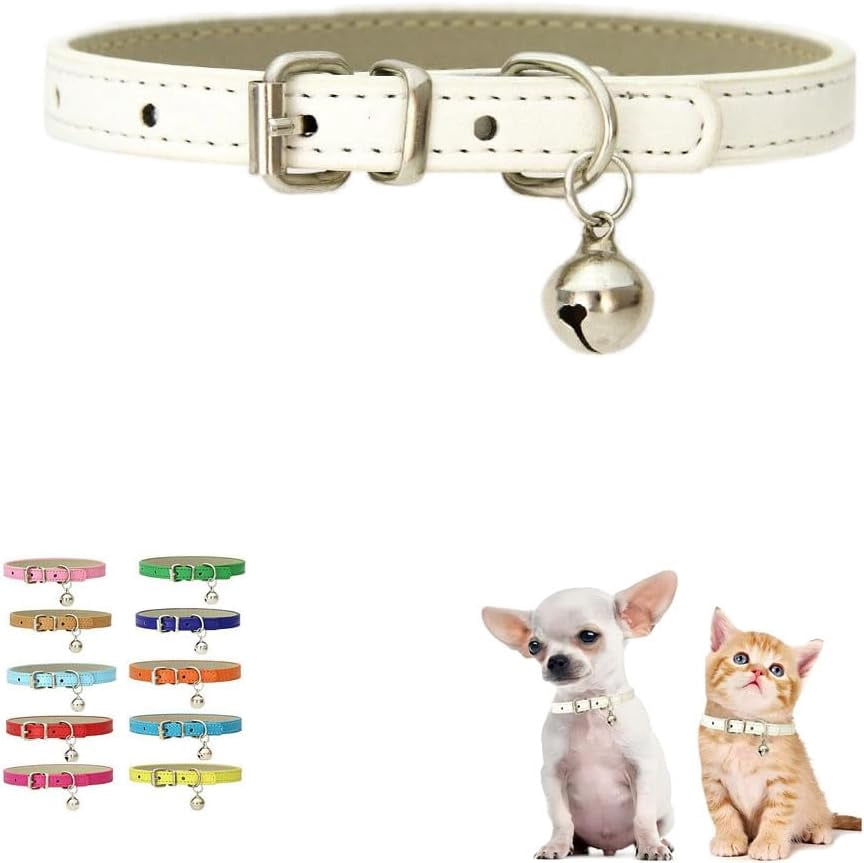 Pet Collar Bells, Small Puppy Collar Girl Small Dog Collar Bell Faux ...