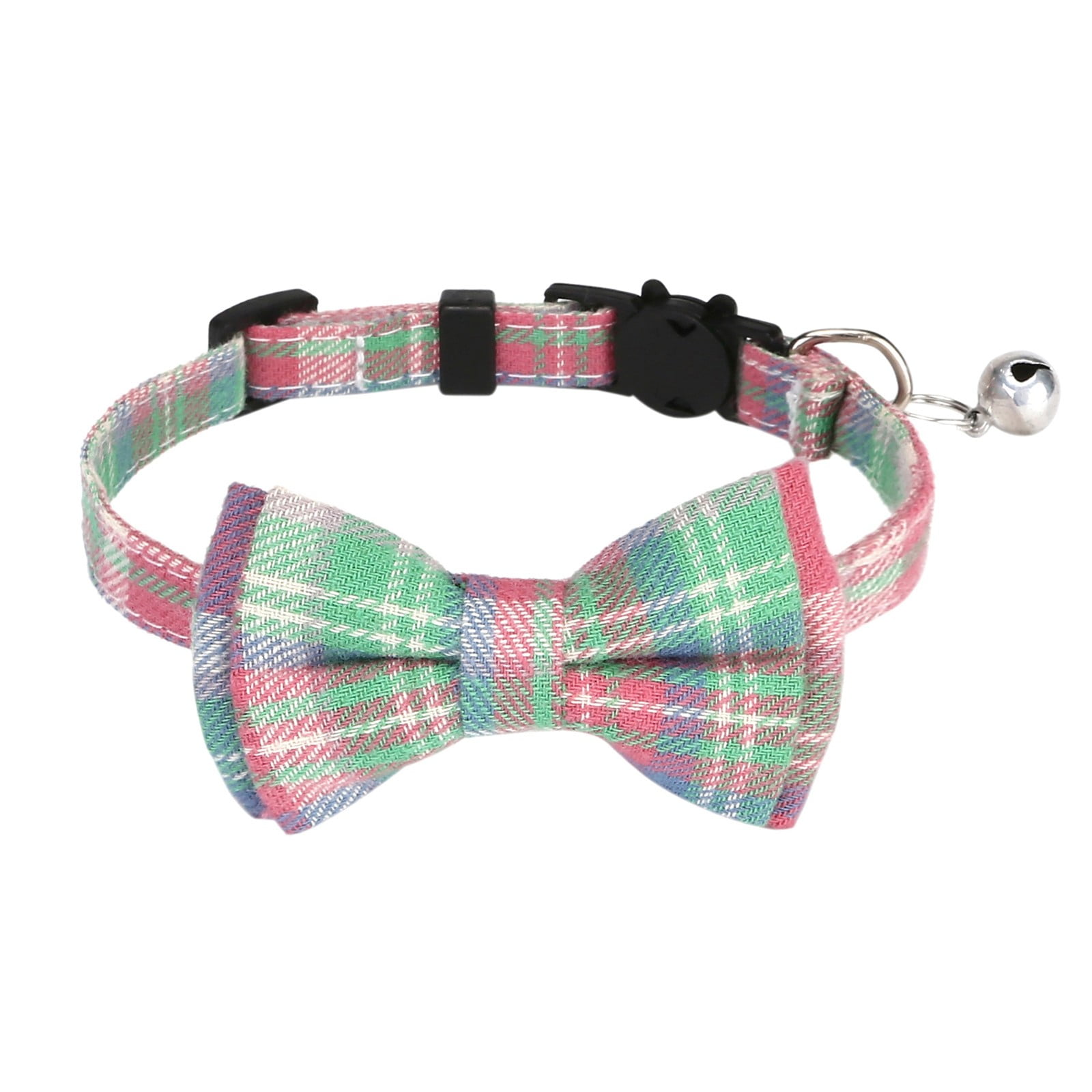 Pet Collar With Bow And Bell, English Collar Strap With Safety Socket ...