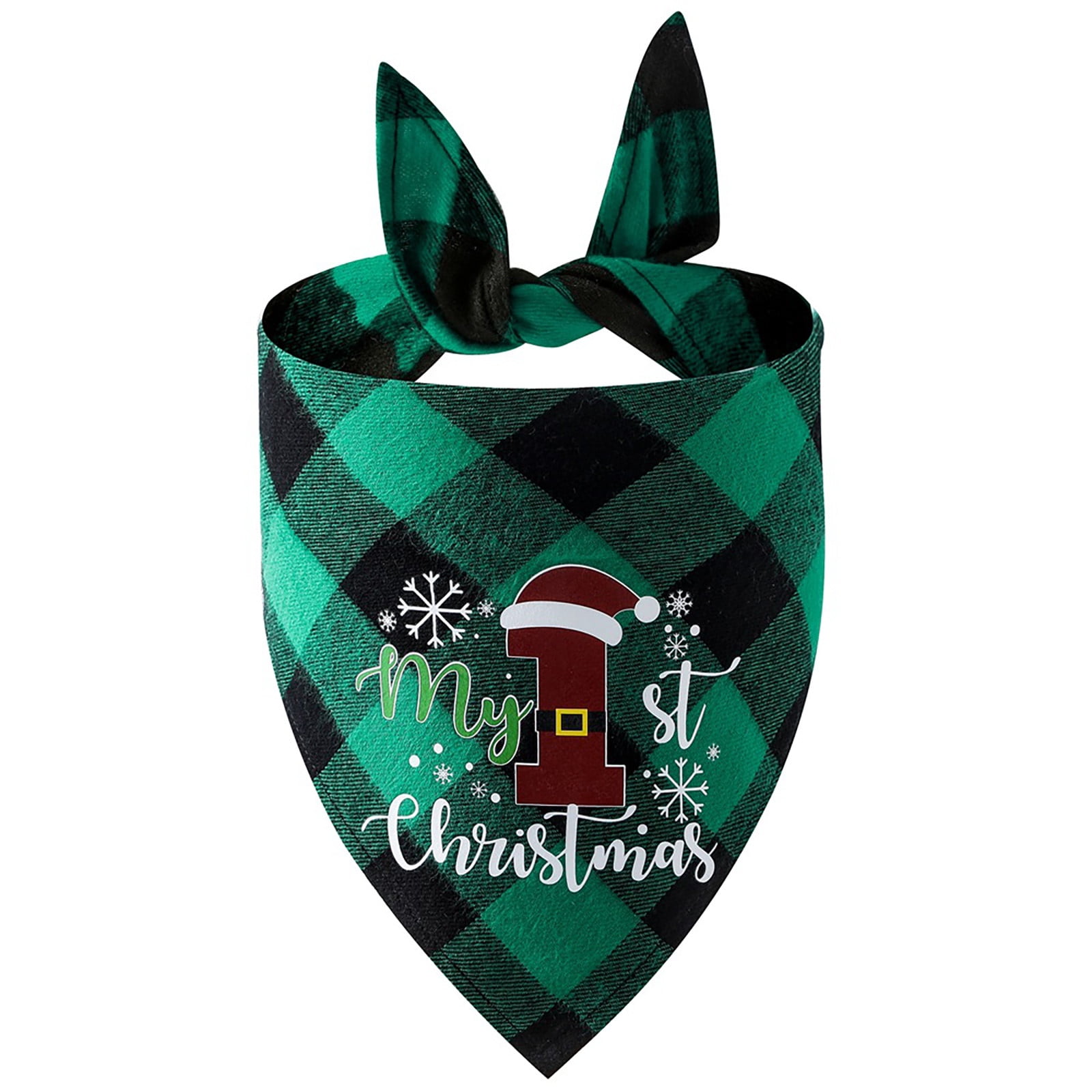 Pet Collars Christmas Dog Bandana Classic Triangle Print Holiday ...