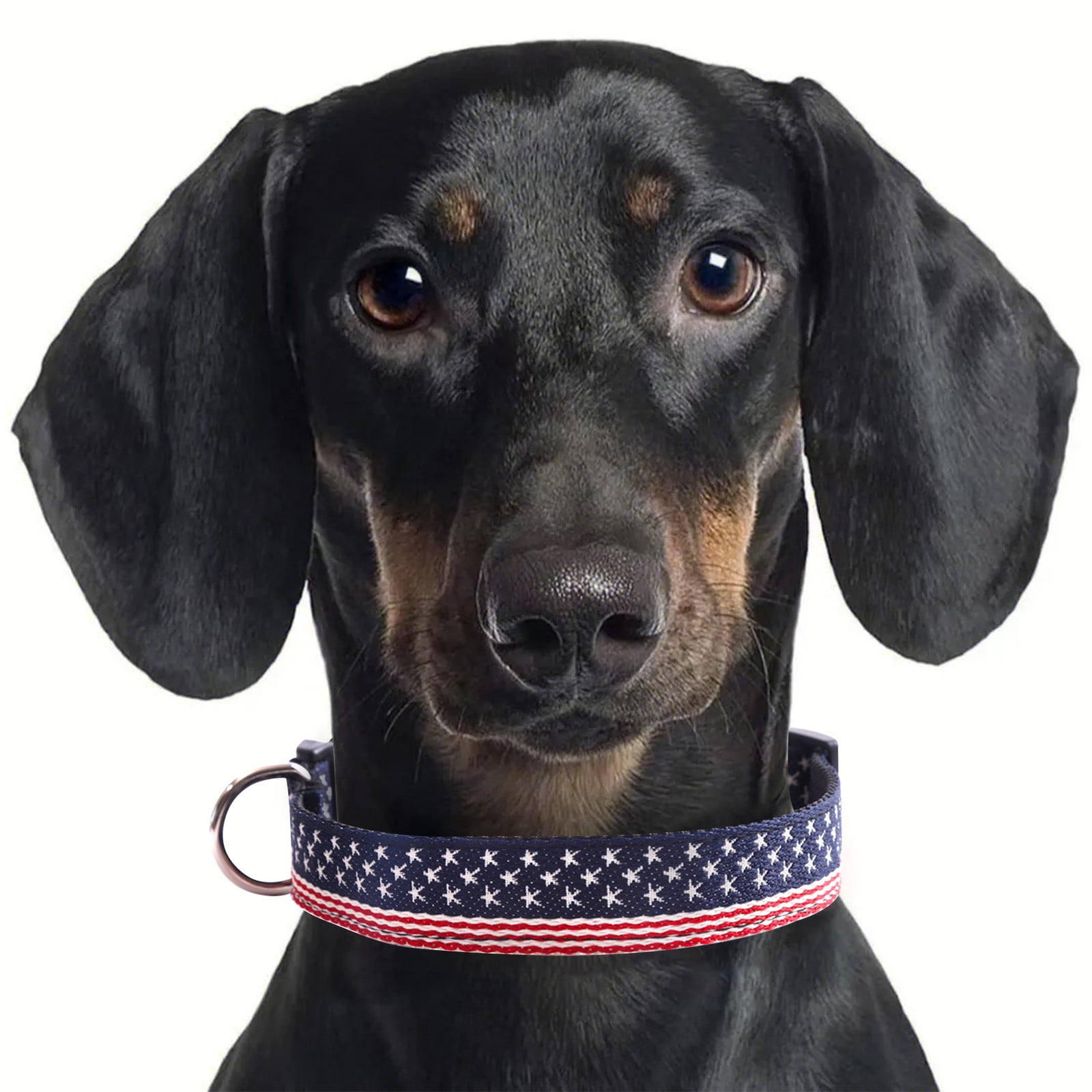 Pet Collars Heavy Duty Adjustable Cute Dog Independence Day Soft Collar ...