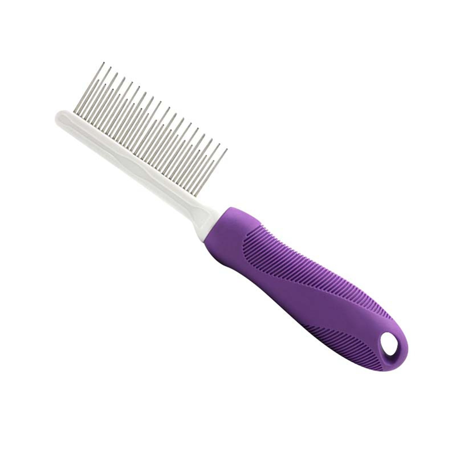 Pet Comb for Dogs and Cats Stainless Steel Long and Short Teeth Comb to ...