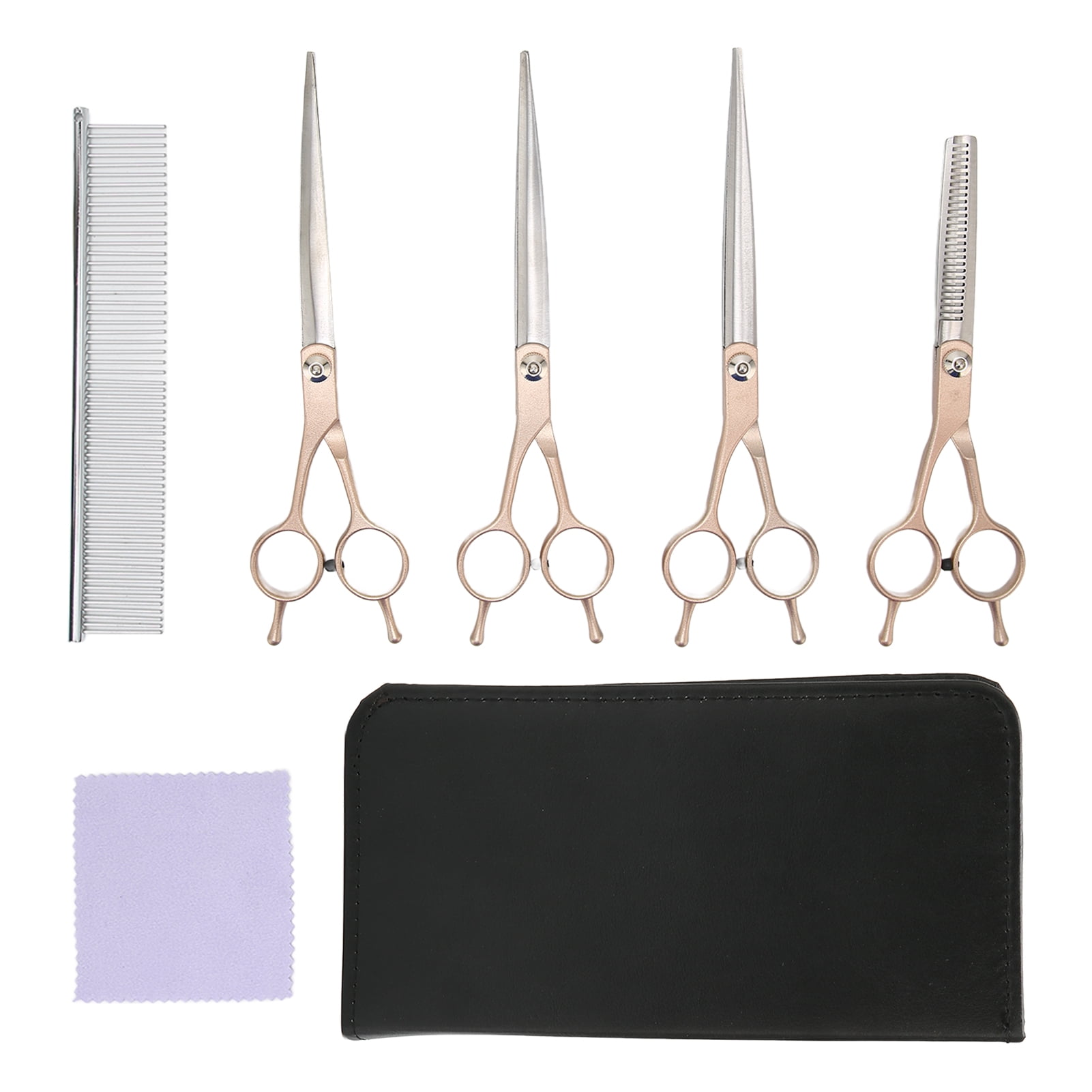 Pet Comb Grooming Kit Pet Hair 7 Inch Double Tail Trimming Scissors Set ...
