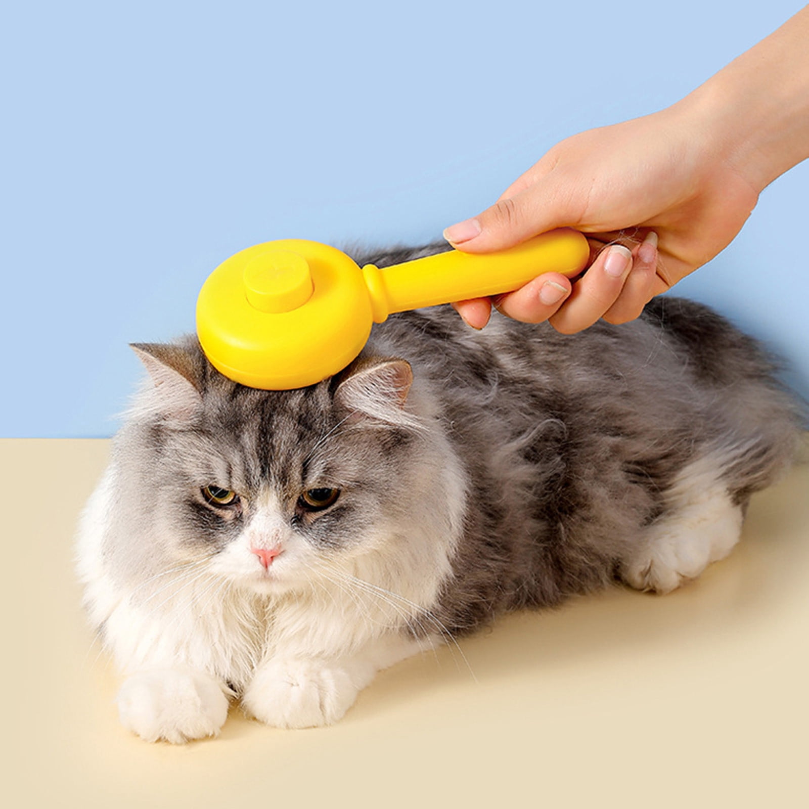 Pet Comb Stainless Steel Needle Grooming Brush | One Click Self ...