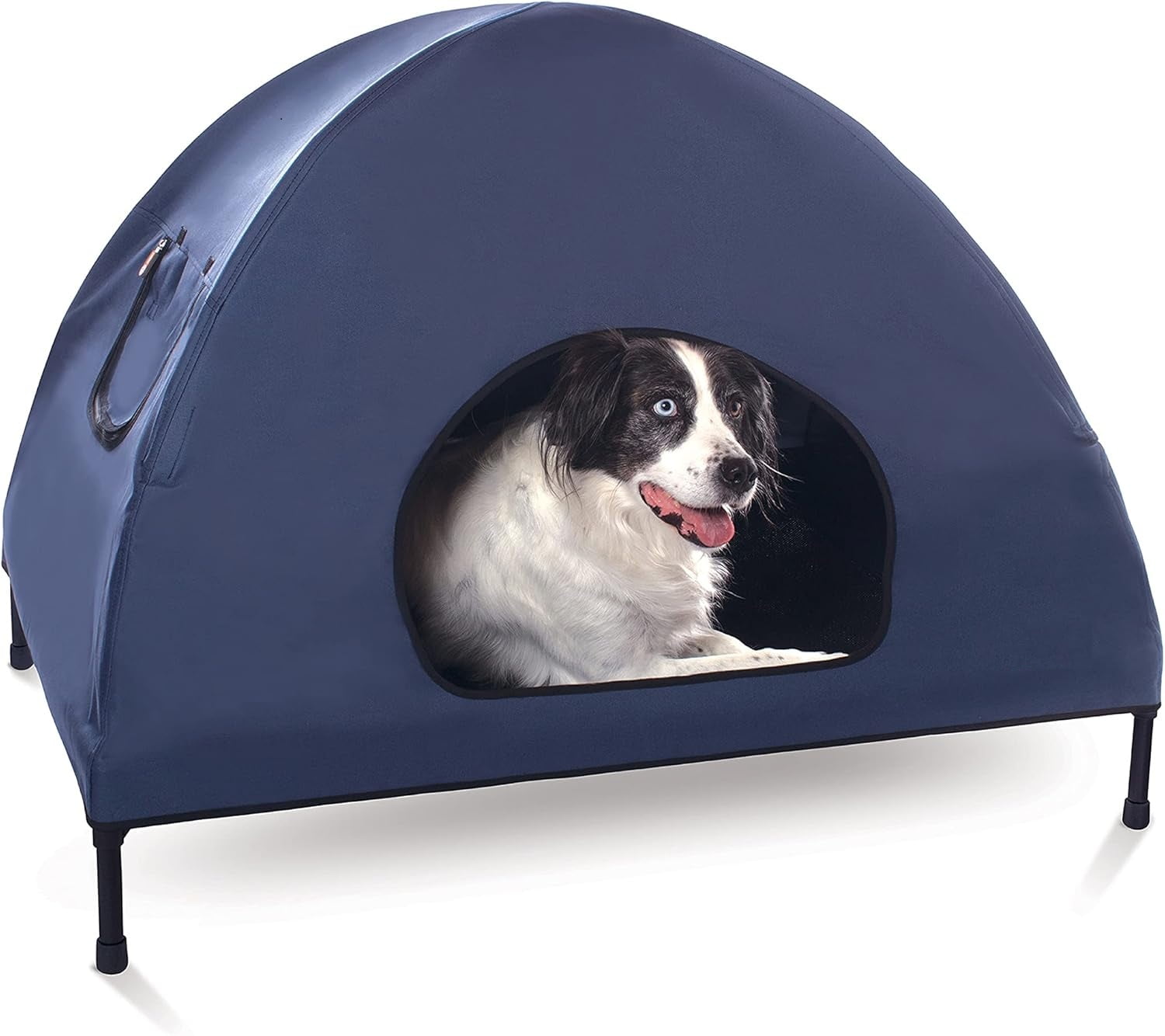 Pet Cot House for Large Dogs, Outdoor Elevated Dog Cot House, Enclosed ...