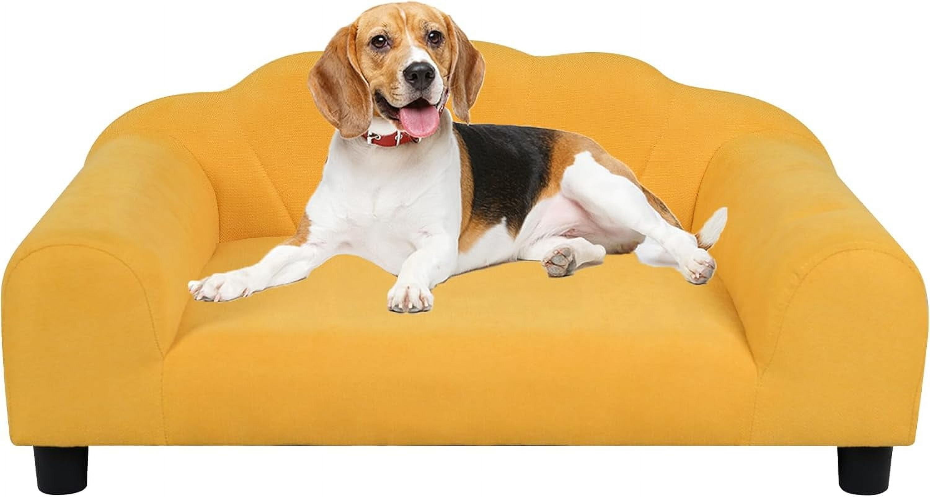 Pet Couch, Pet Sofa Bed for Large Dogs, Elevated Dog Sofa with Wooden ...