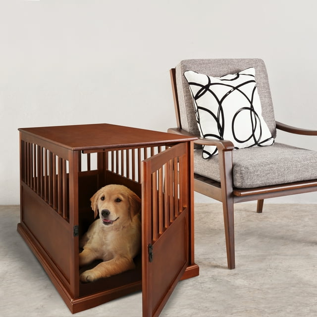 Pet Crate End Table - Walnut - Walmart.com