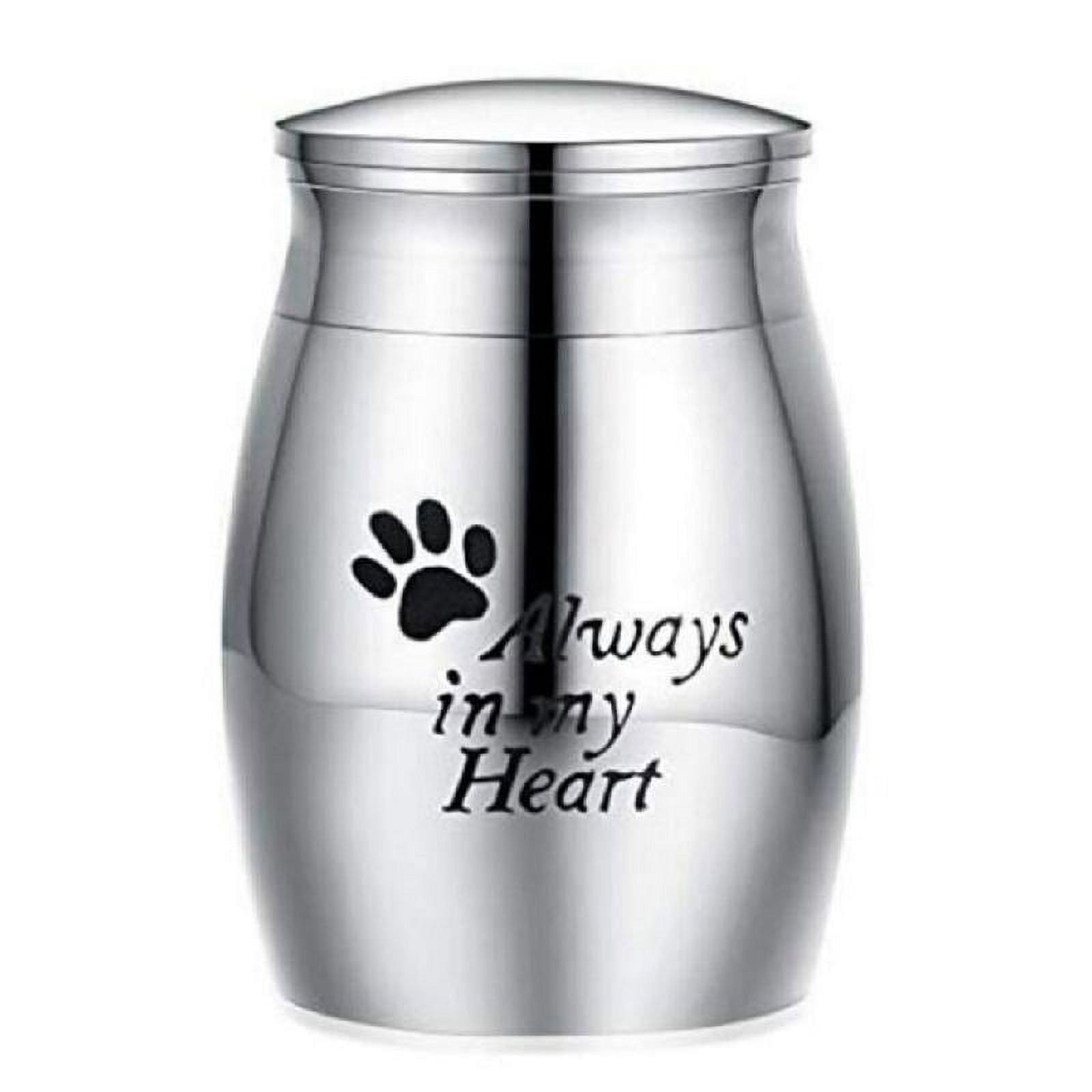 Pet Cremation Urns Stainless Steel Ash Memorial Container Dog for Cat ...