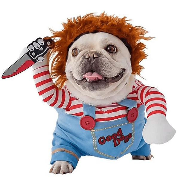 Pet Deadly Doll Dog Costume, Cute Dog Cosplay Halloween Christmas Funny ...