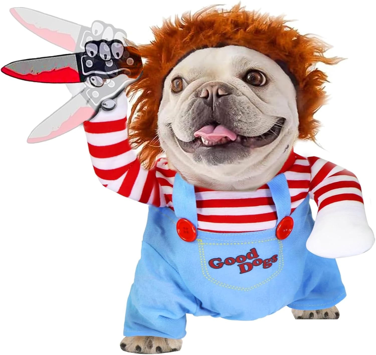Pet Deadly Doll Dog Costume, Novelty Halloween Chucky Costumes Funny Halloween Christmas Outfits ...