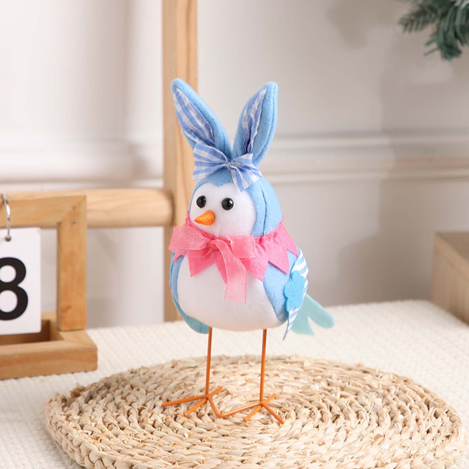 Spring Easter Birds Fabric,Spring Plush Birds Decorations for The Home ...