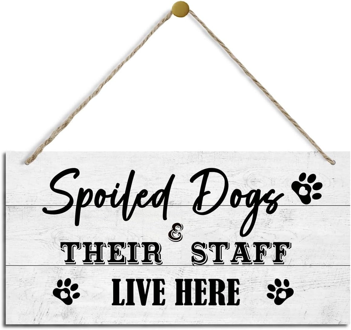 Pet Decor Signs Funny Dog Sign, Rustic Door Sign, Wall Decor, Hanging ...