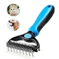 Pet Dematting & Hair Deshedding Brush, Double Sided Comb for Dogs ...