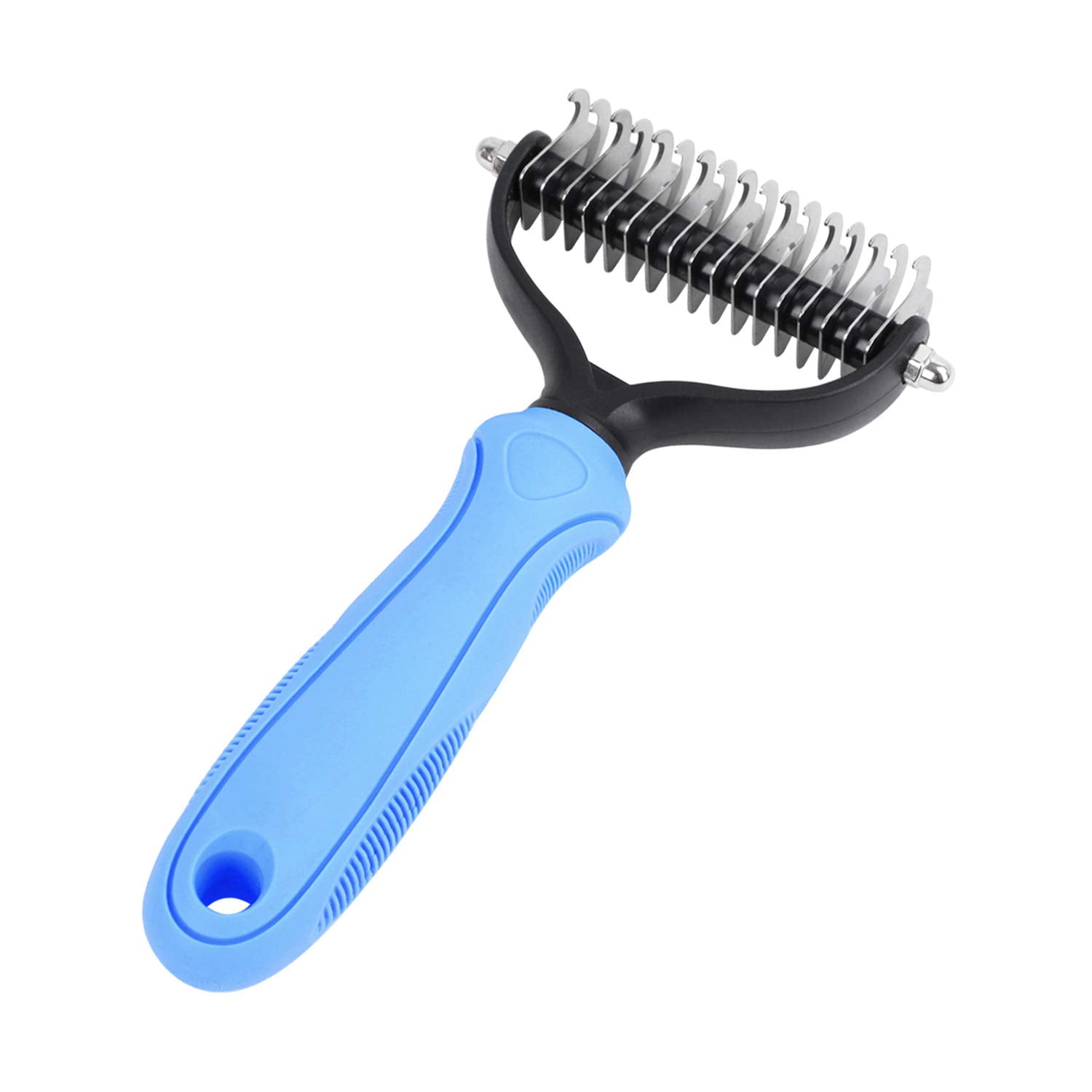 Pet Dematting Tool Comb Grooming Brush Double Sided Undercoat Rake Comb ...