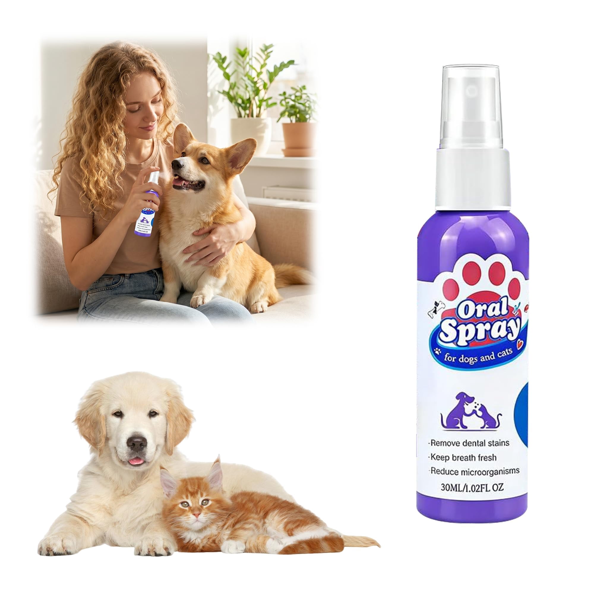 Pet Dental Tartar Remover, 2026 New Oral Teeth Cleaning Spray for Dogs ...