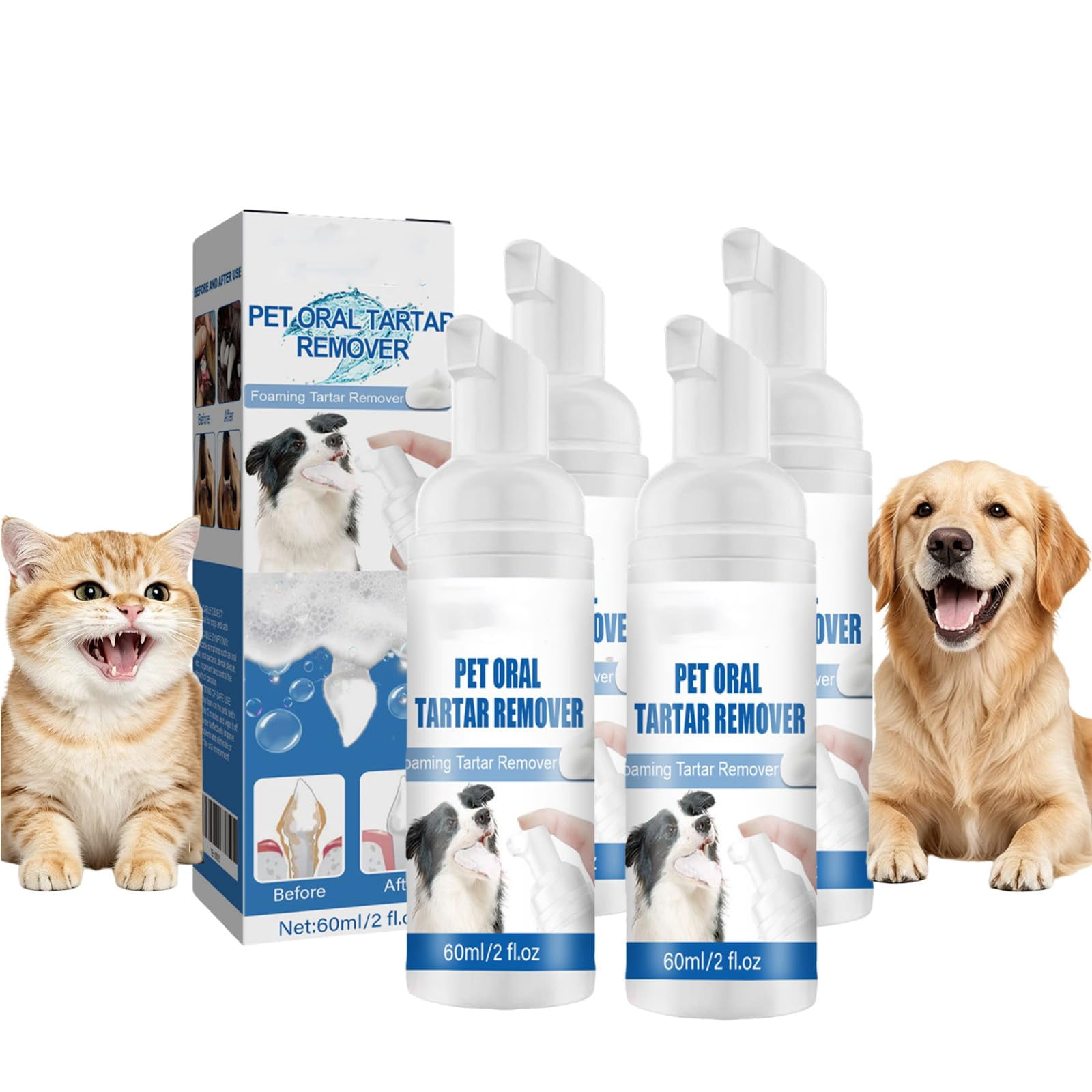 Pet Dental Tartar Remover, Dog Breath Freshener, Reduce Tartar for Cats ...