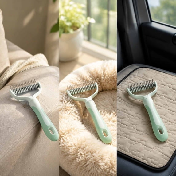 Pet Detangling Grooming Brush Stainless Steel Deshedding Comb Fine ...