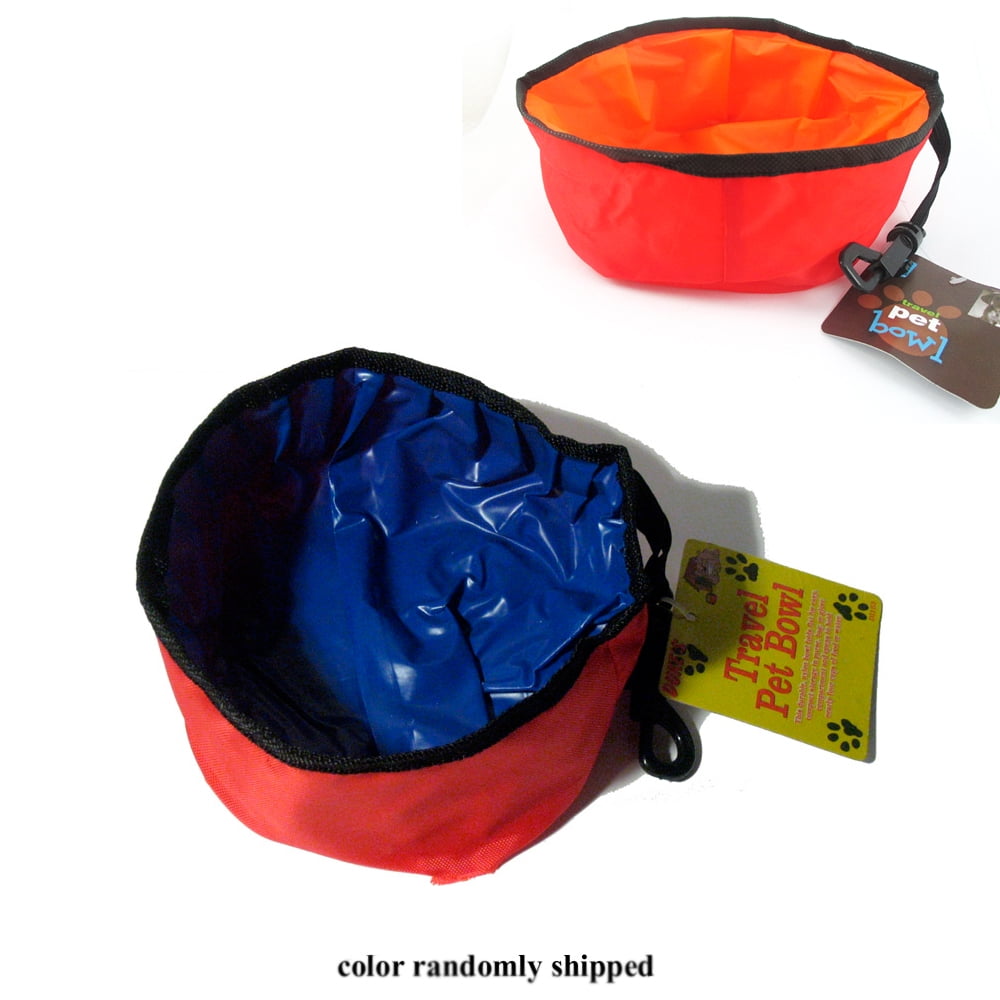 Pet Dish Travel Feeder Bowl Collapsible Foldable Dog Cat Dispenser ...
