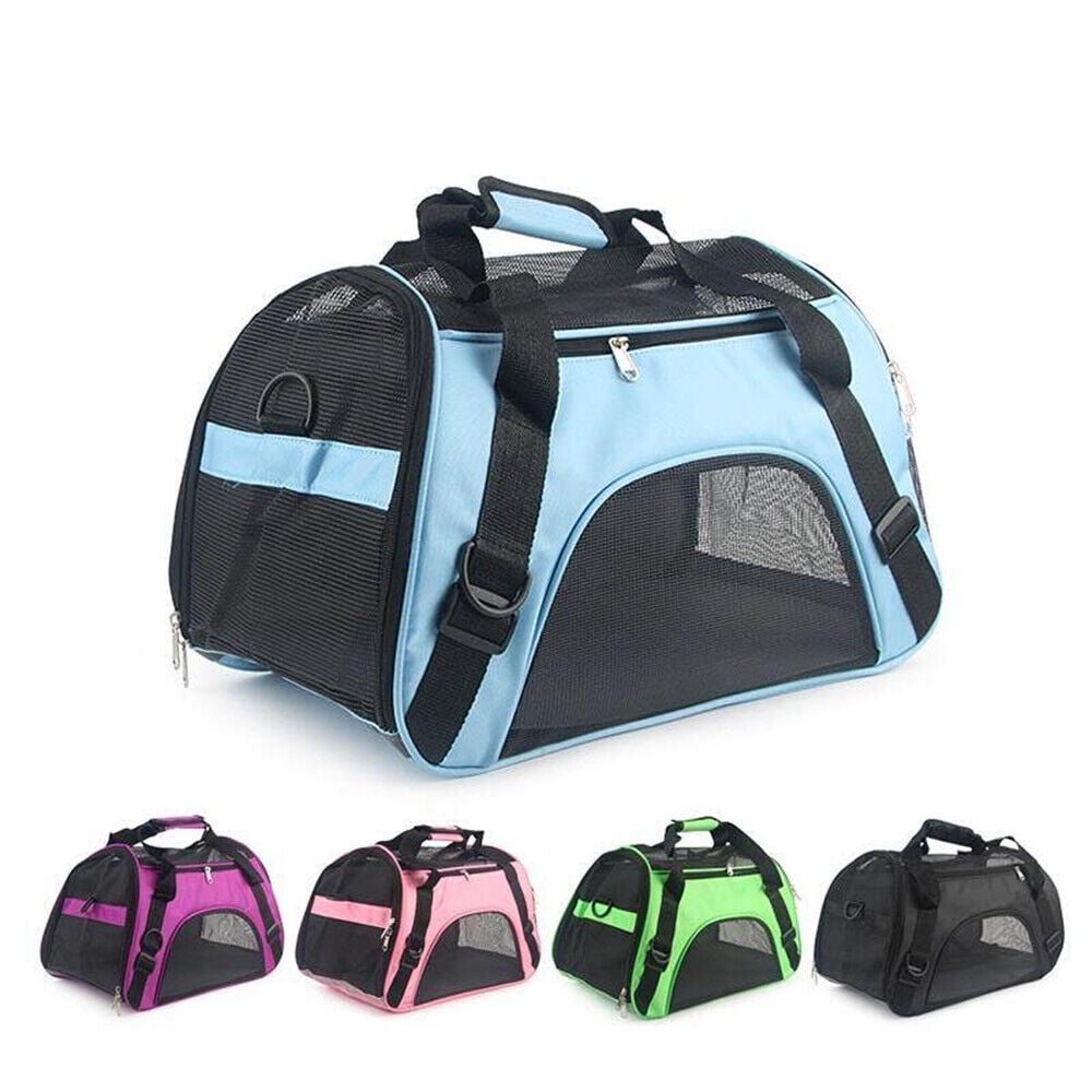 Pet Dog Cat Carrier Soft Sided Comfort Bag Travel Case Airline Approved ...