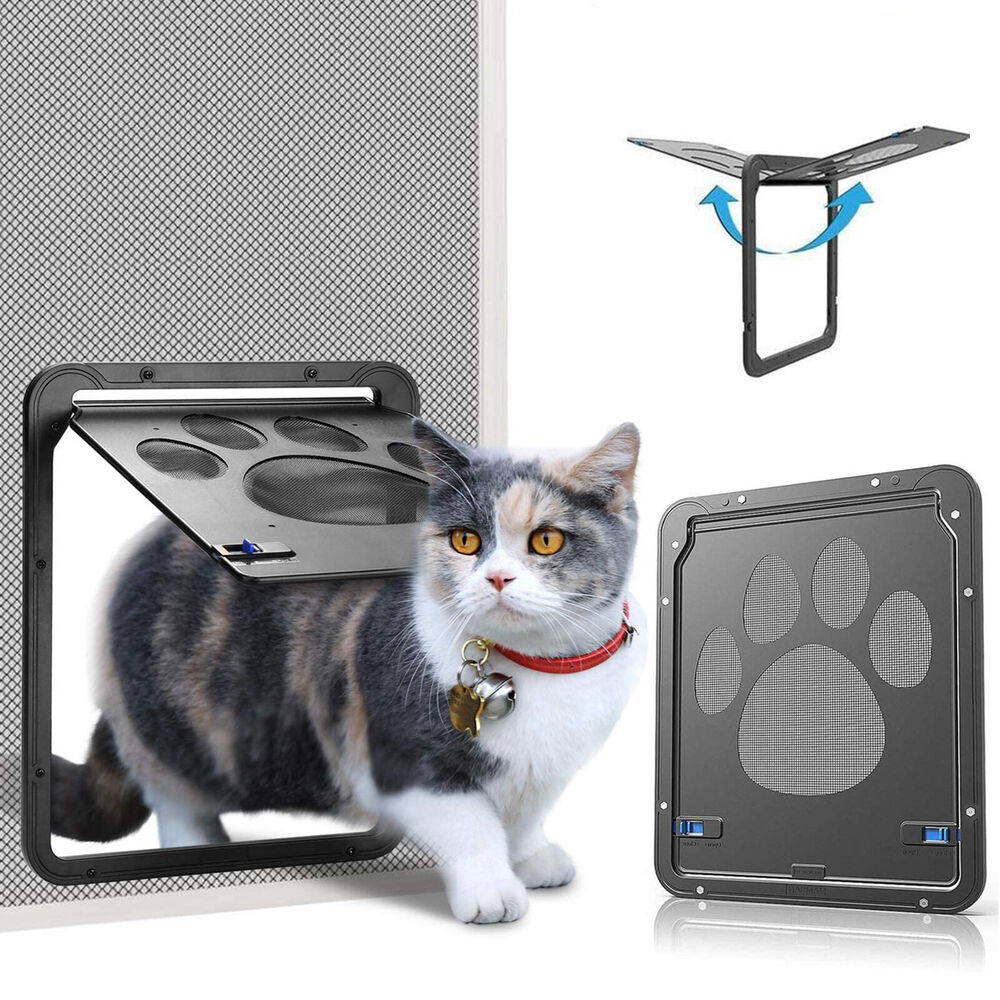 Pet Dog Cat Flap Door Small Lockable Magnetic Lock Door Frame for ...
