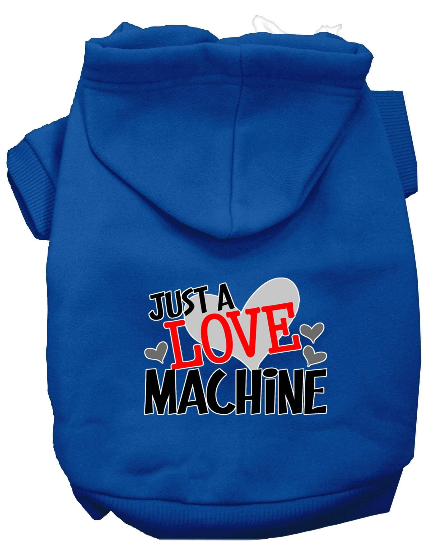 Pet, Dog Cat Hoodie Screen Printed, "Just A Love Machine" - Walmart.com