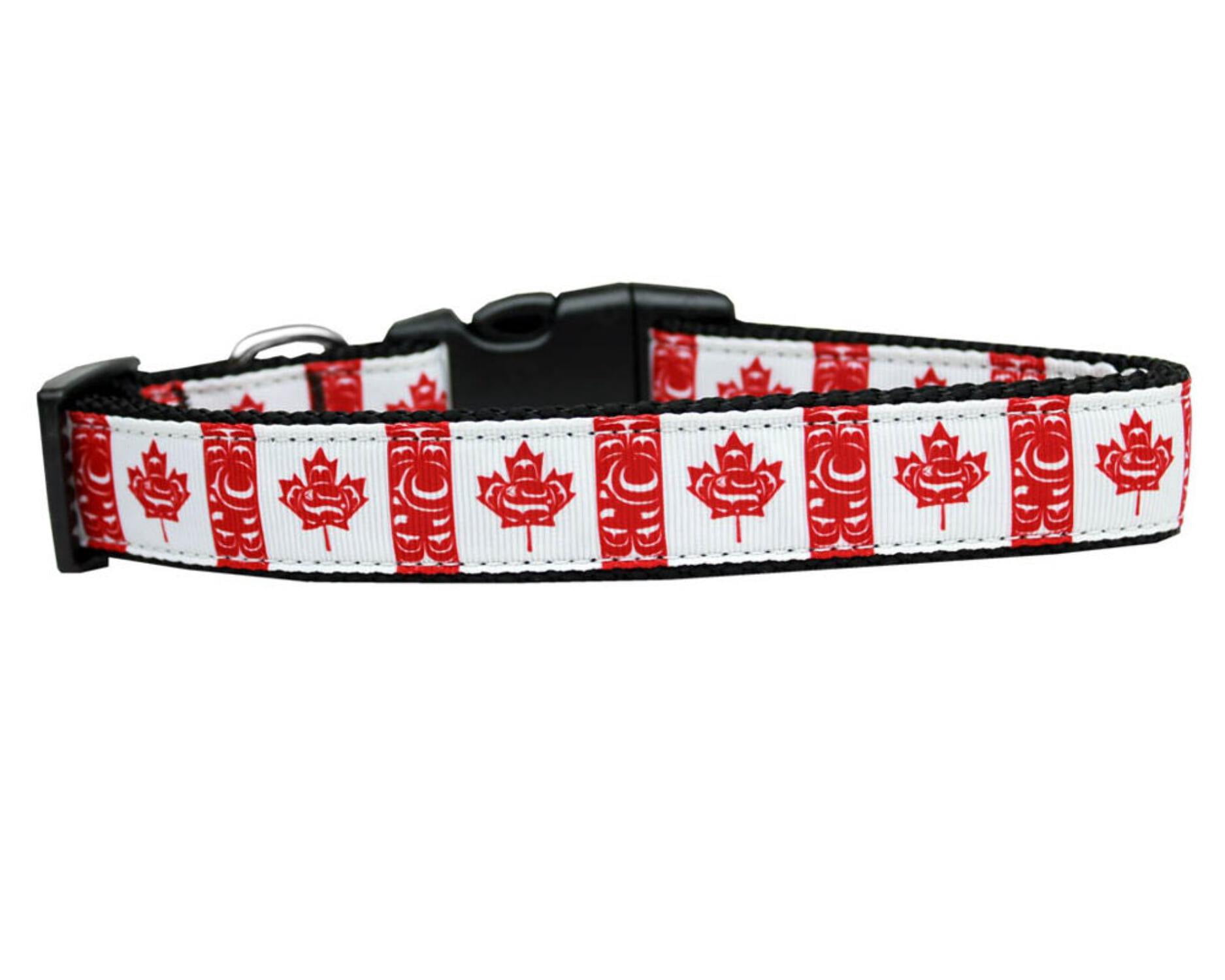 Pet Dog Cat Nylon Collar or Leash, "Canadian Flag In Swirls" - Walmart.com