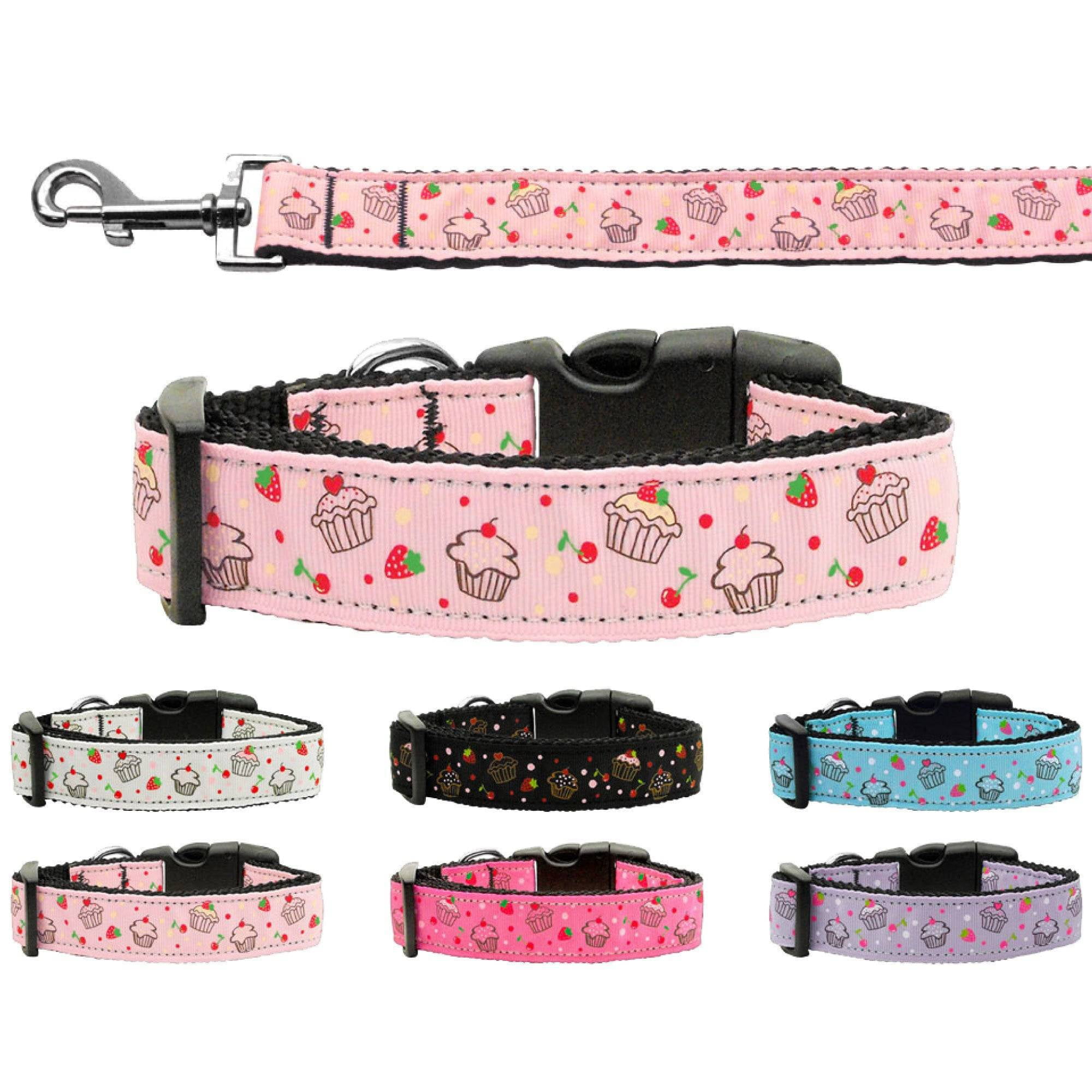 Pet Dog Cat Nylon Collar or Leash, "Cupcakes" - Walmart.com