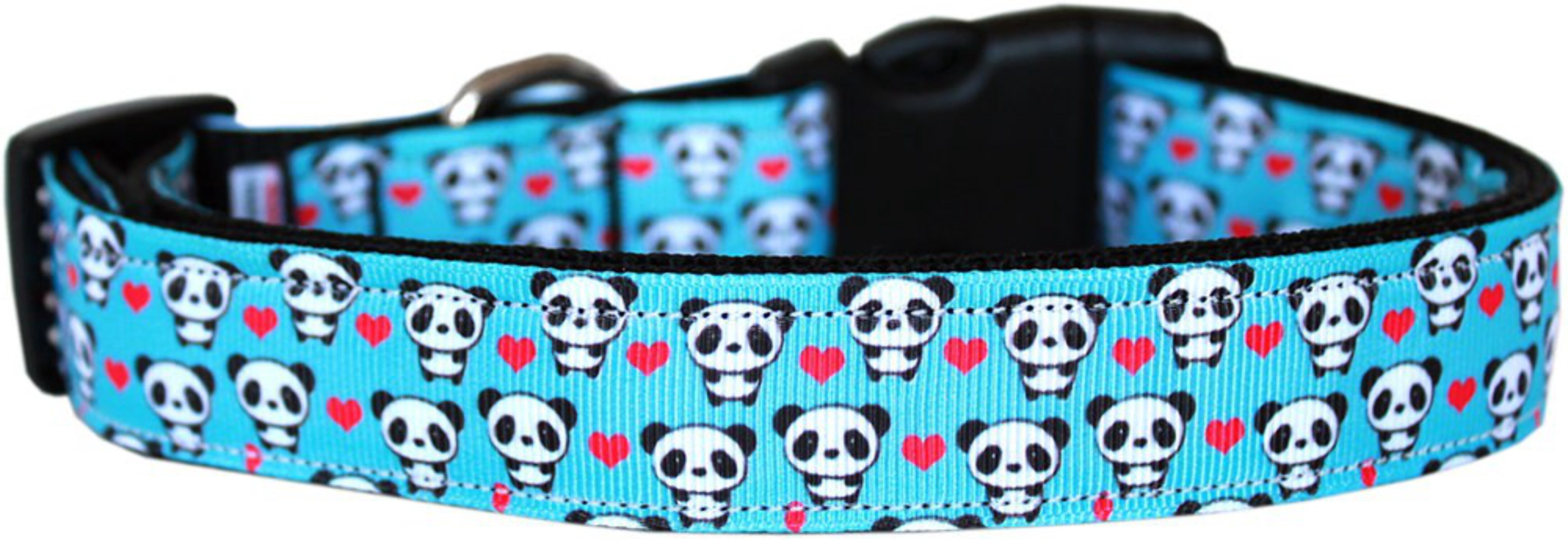 Pet Dog Cat Nylon Collar or Leash, "Panda Love" - Walmart.com