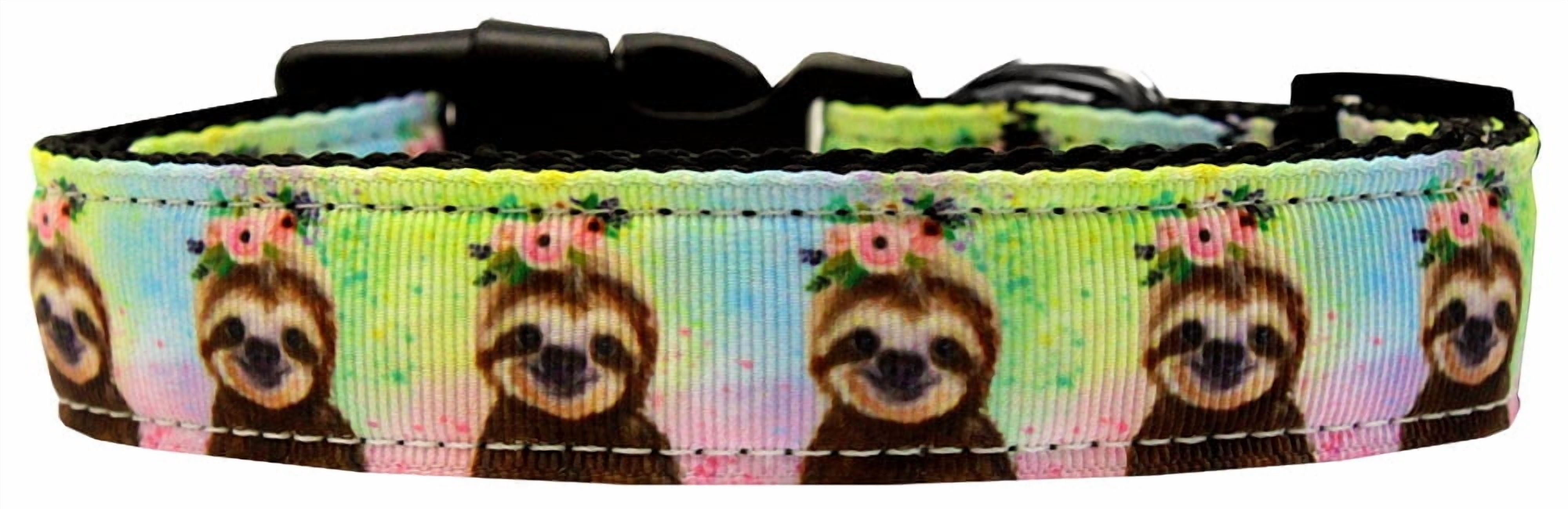 Pet Dog Cat Nylon Collar or Leash, "Pretty Baby Sloths" - Walmart.com