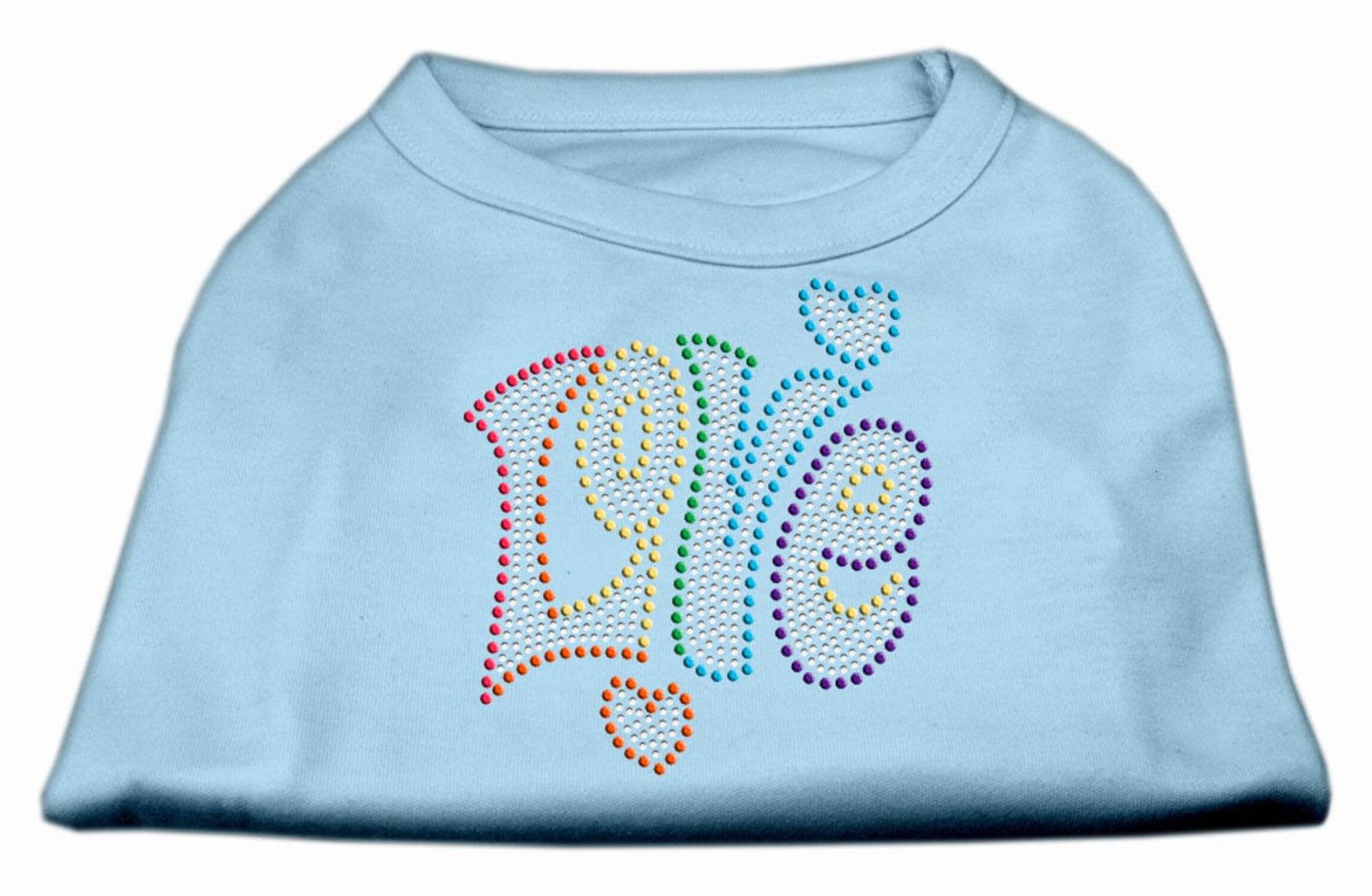 Pet Dog Cat Shirt Rhinestone, "Technicolor Love" - Walmart.com
