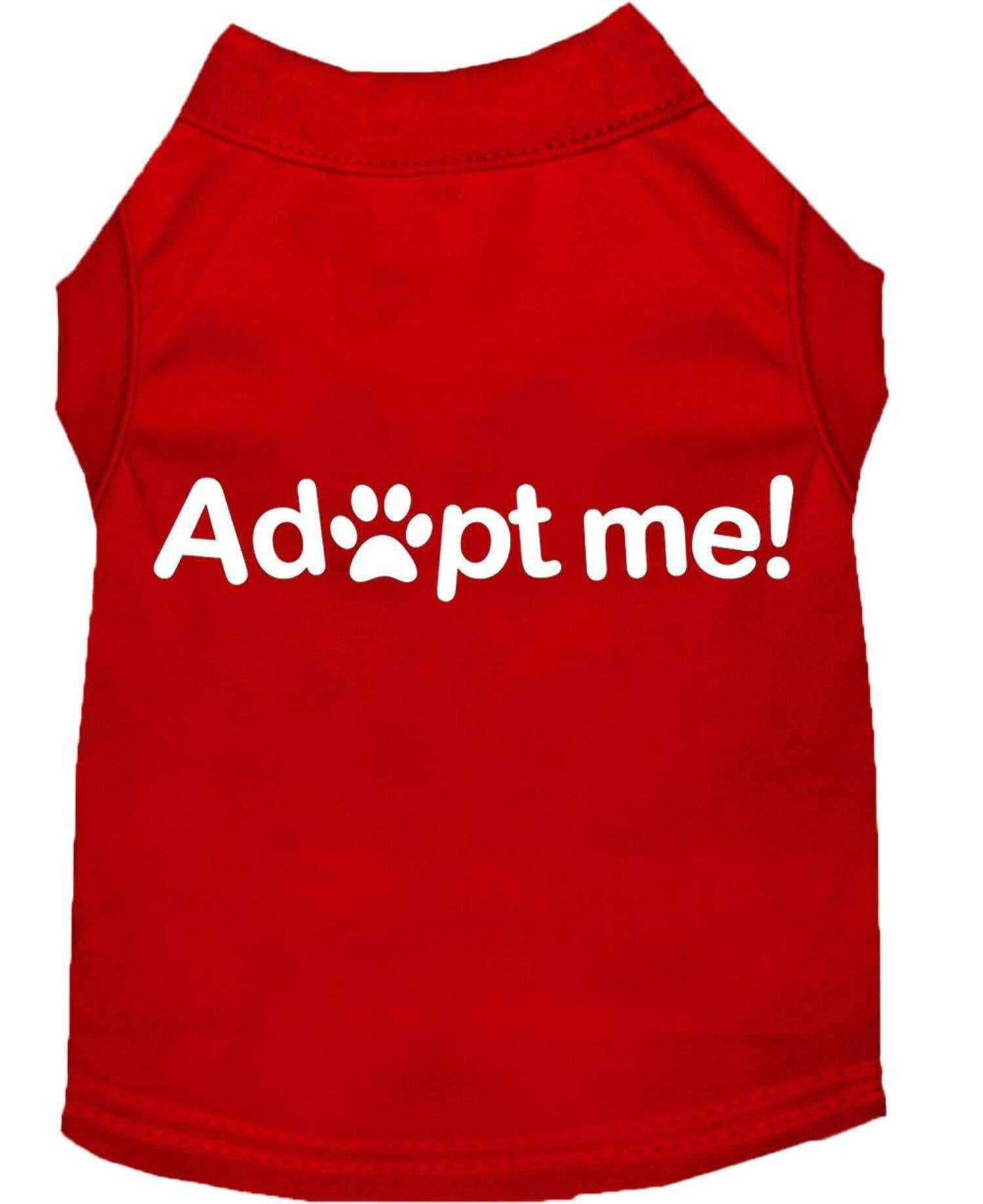 Pet Dog Cat Shirt Screen Printed, "Adopt Me" - Walmart.com