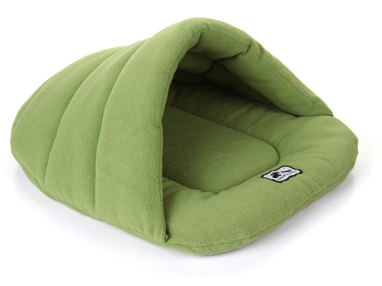 Pet Dog Cave Bed Thick Fleece Warm Soft Slipper Shape Beds for Puppy ...