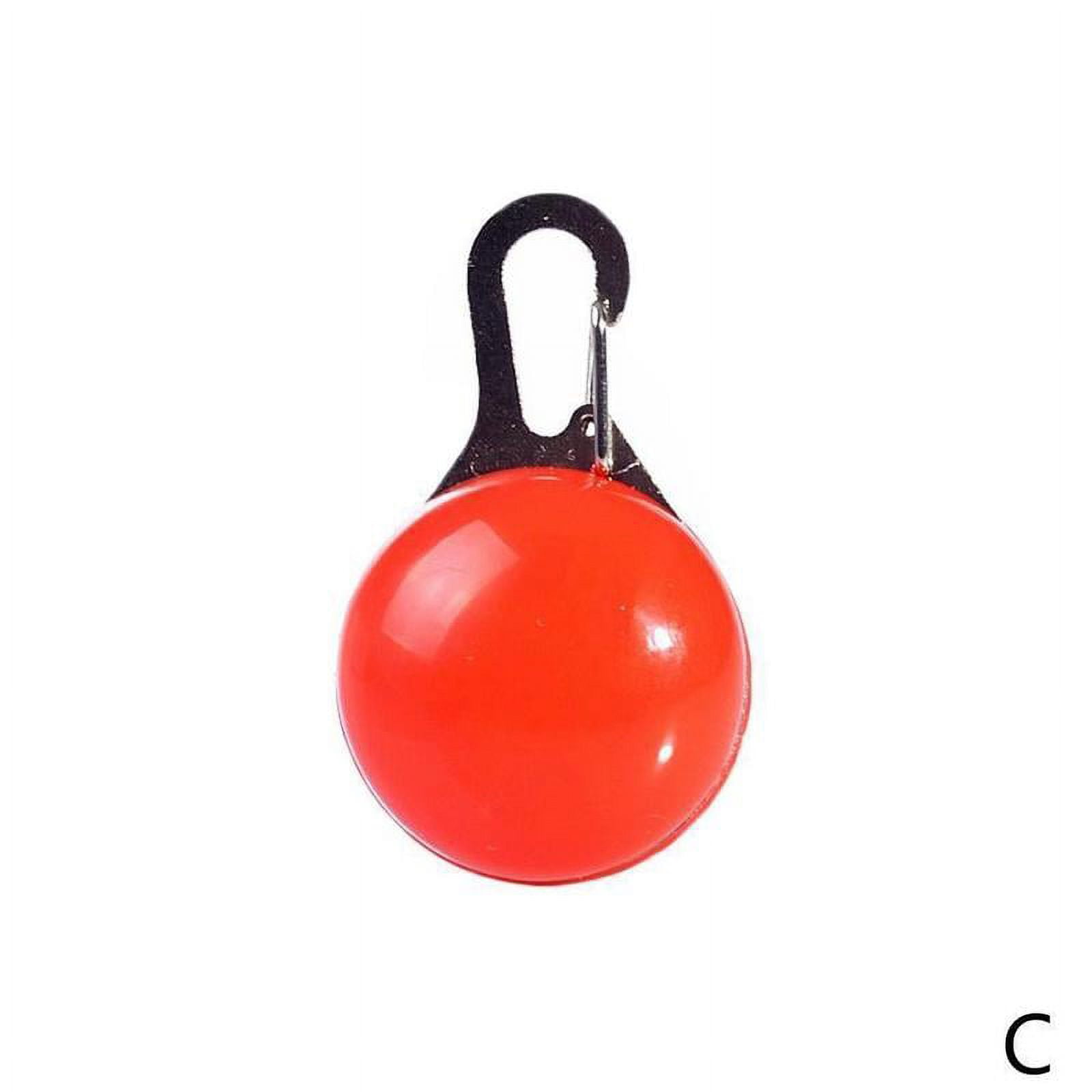 Pet Dog Collar Pendant Safety Round Flashing Glow Light Blinking LED ...