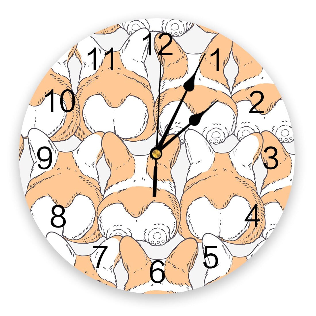 Pet Dog Dachshund Cartoon Wall Clock Kitchen Home Living Room ...