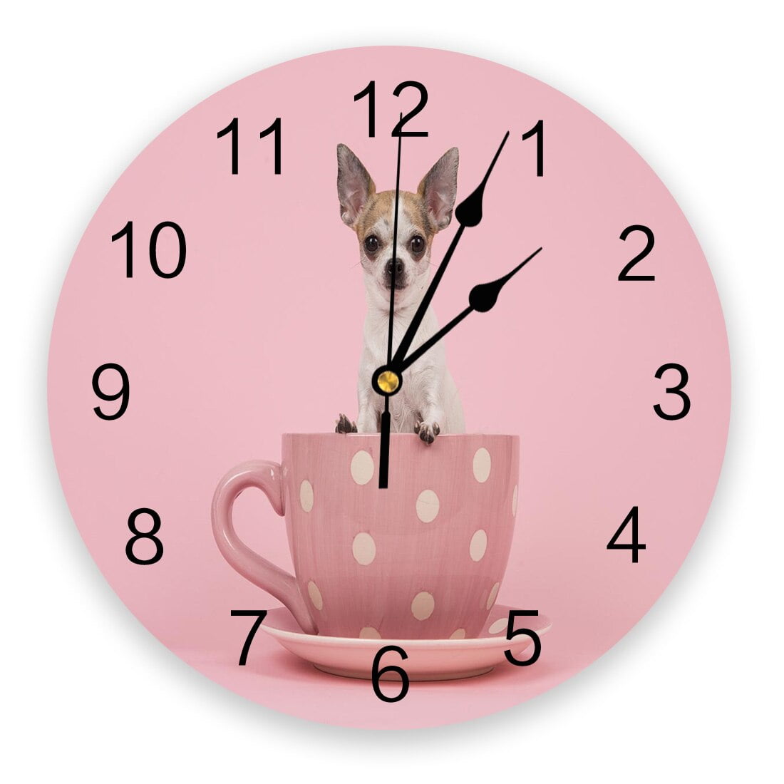 Pet Dog Dachshund Cartoon Wall Clock Kitchen Home Living Room ...