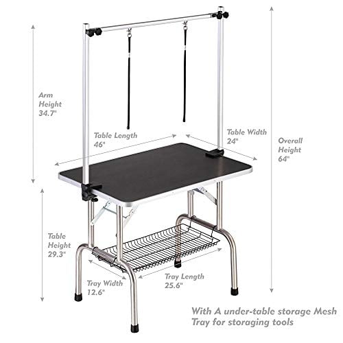 Pet Dog Grooming Table, Adjustable Large Heavy Duty Professional ...