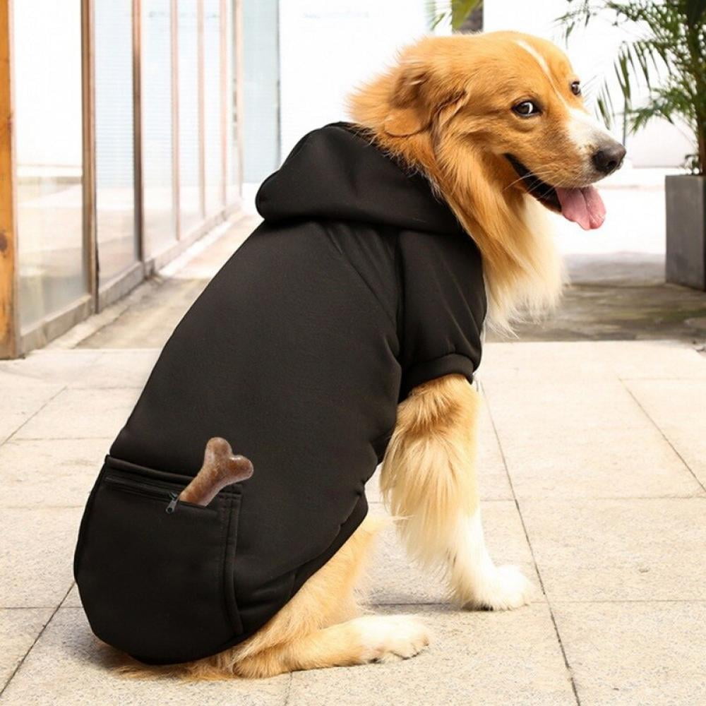 Pet Dog Hoodies Sweaters Winter Clothes with Hat And Pocket Costume ...