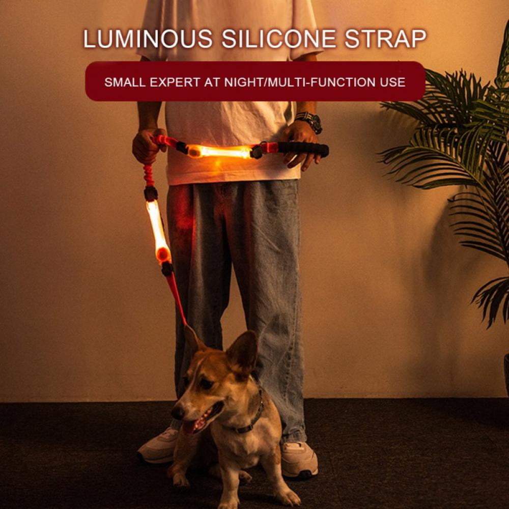 Pet Dog LED Multi-function Traction Rope Luminous Collar Strap Lighting ...