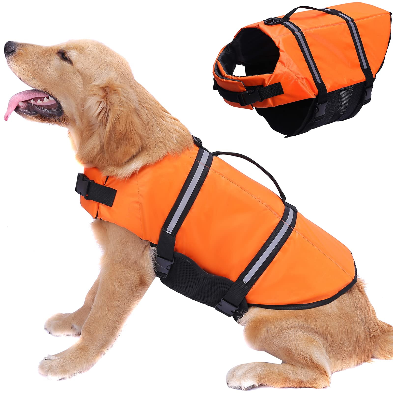 Pet Dog Life Jacket Outdoor Safety Clothes with reflective stripe Life ...